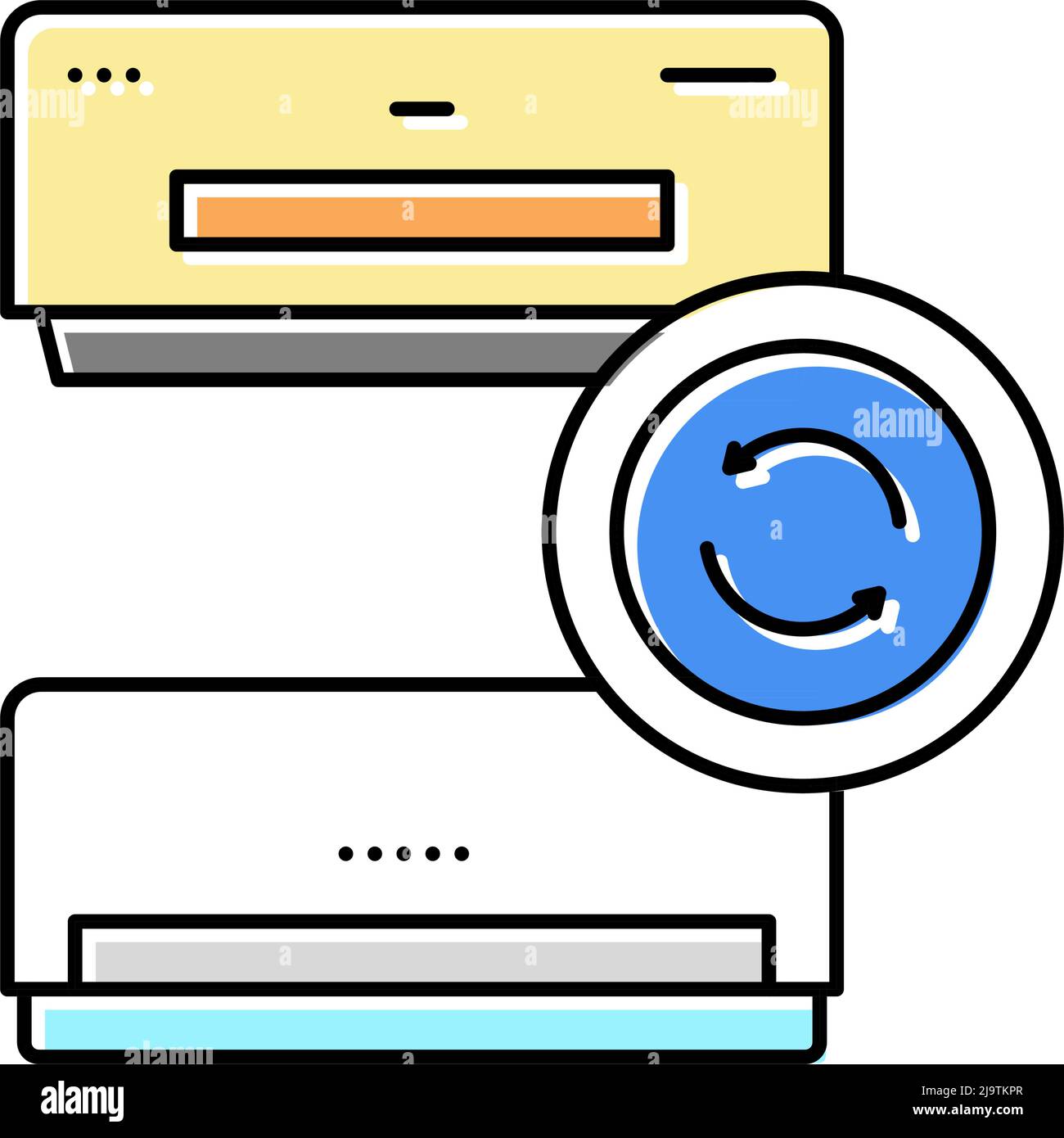air conditioning replacement color icon vector illustration Stock ...