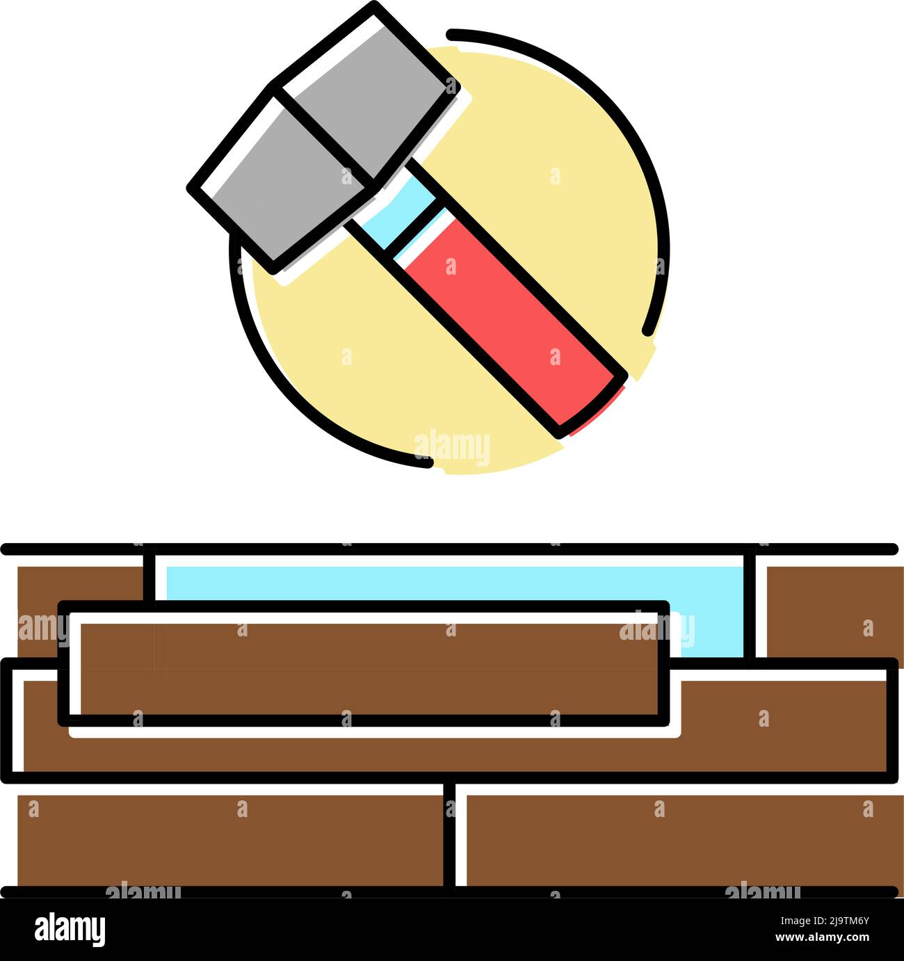 flooring repair color icon vector illustration Stock Vector Image & Art ...