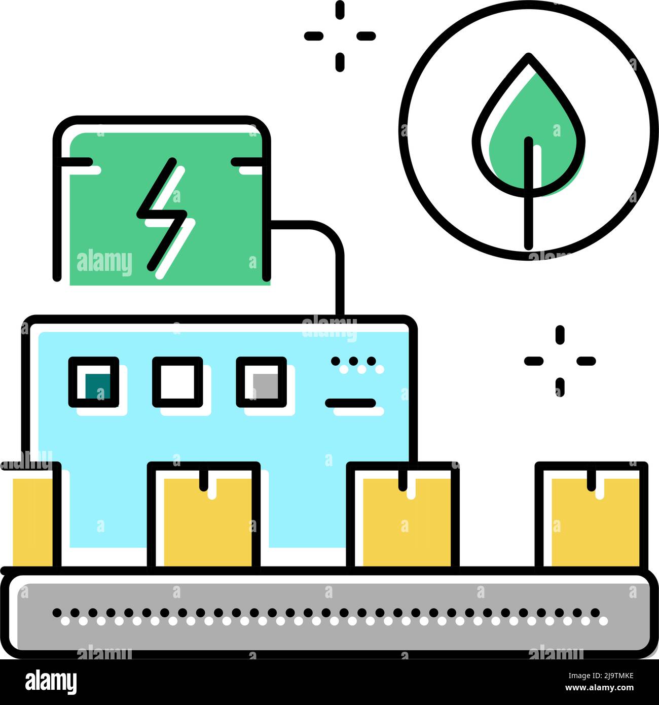 green factory color icon vector illustration Stock Vector Image & Art ...