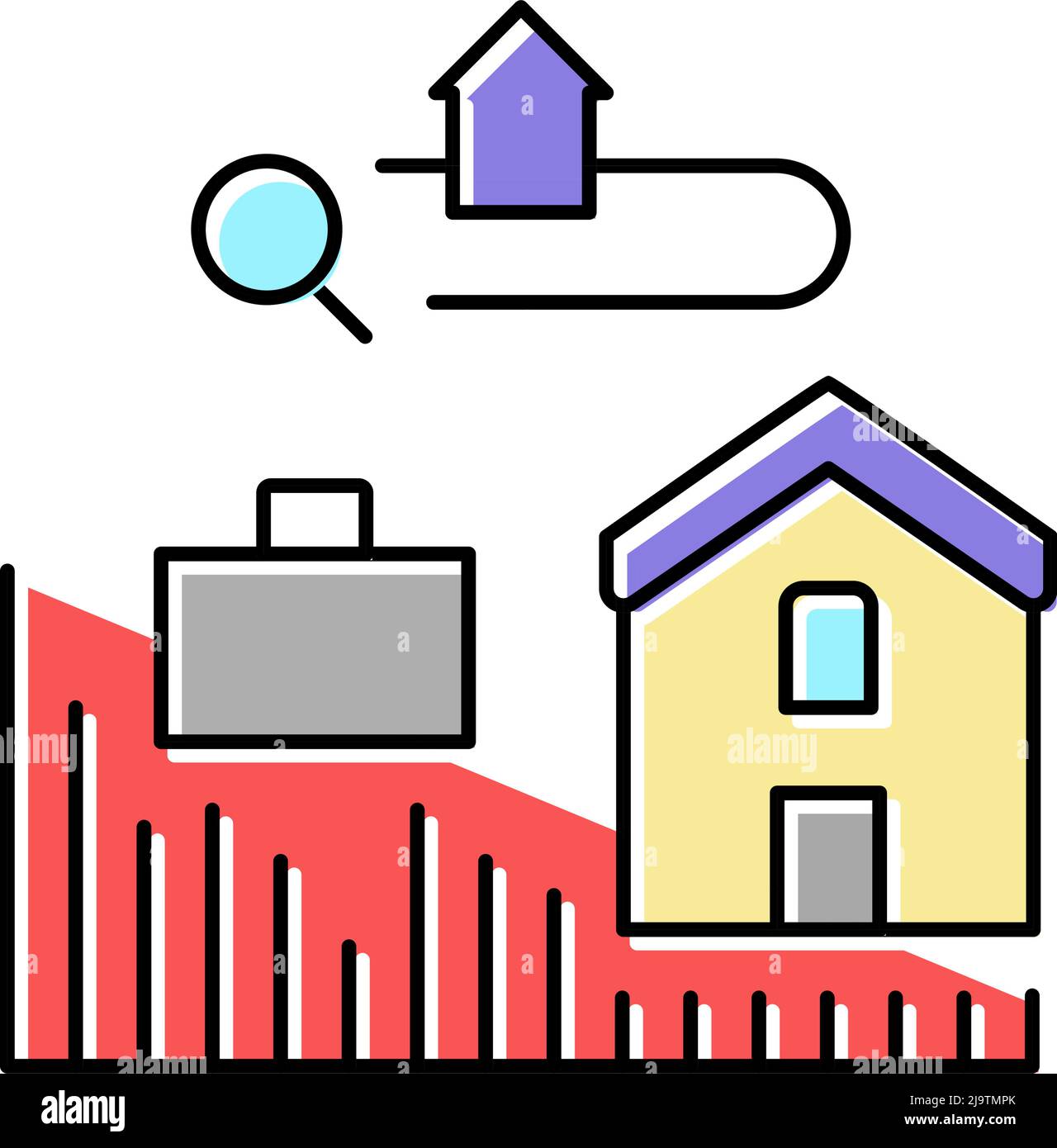 job market color icon vector illustration Stock Vector Image & Art - Alamy