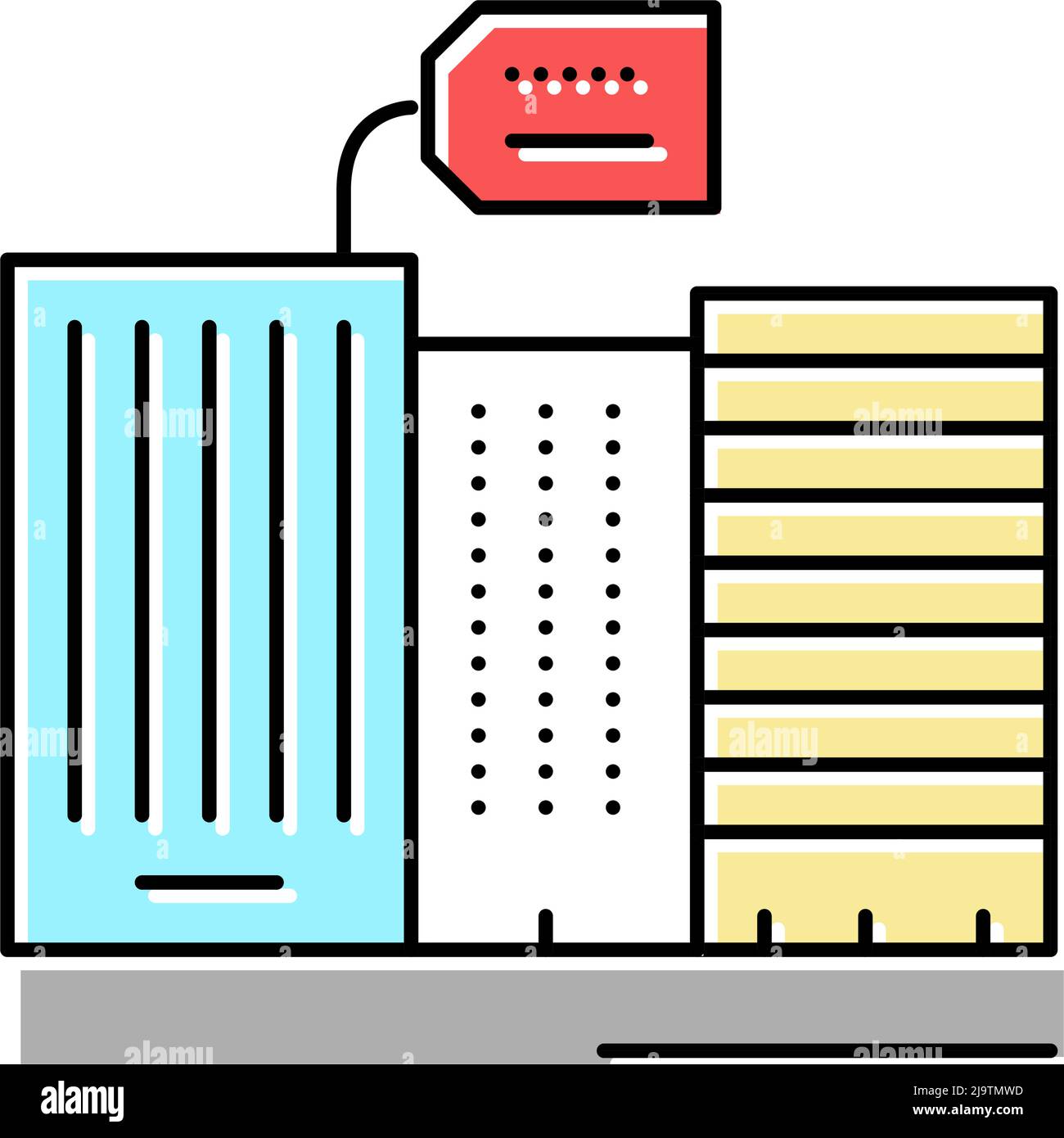 rent in high rise building color icon vector illustration Stock Vector ...