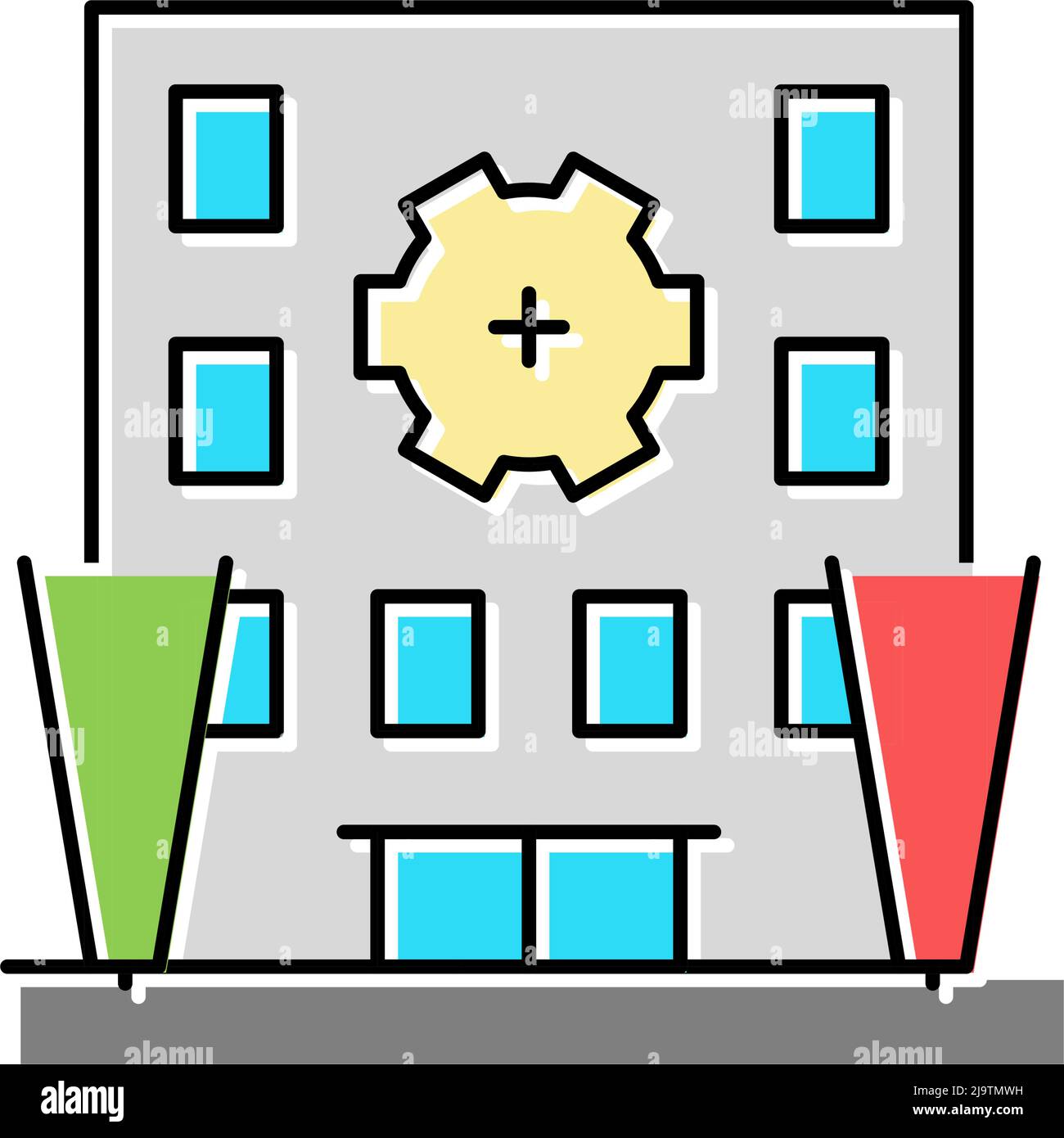building multicolor lighting color icon vector illustration Stock ...