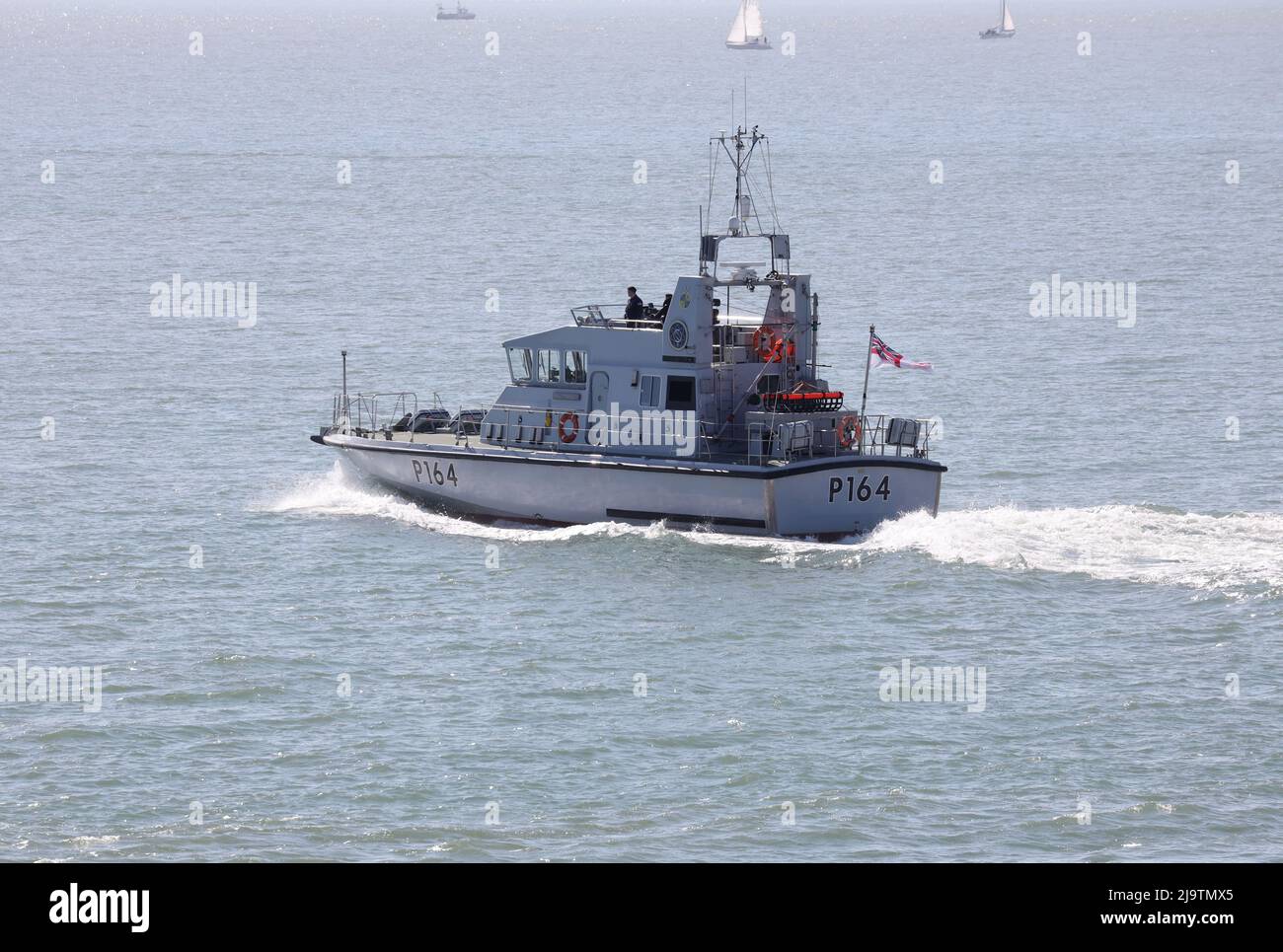 The Royal Navy Archer class Fast Training Boat HMS EXPLORER heading ...