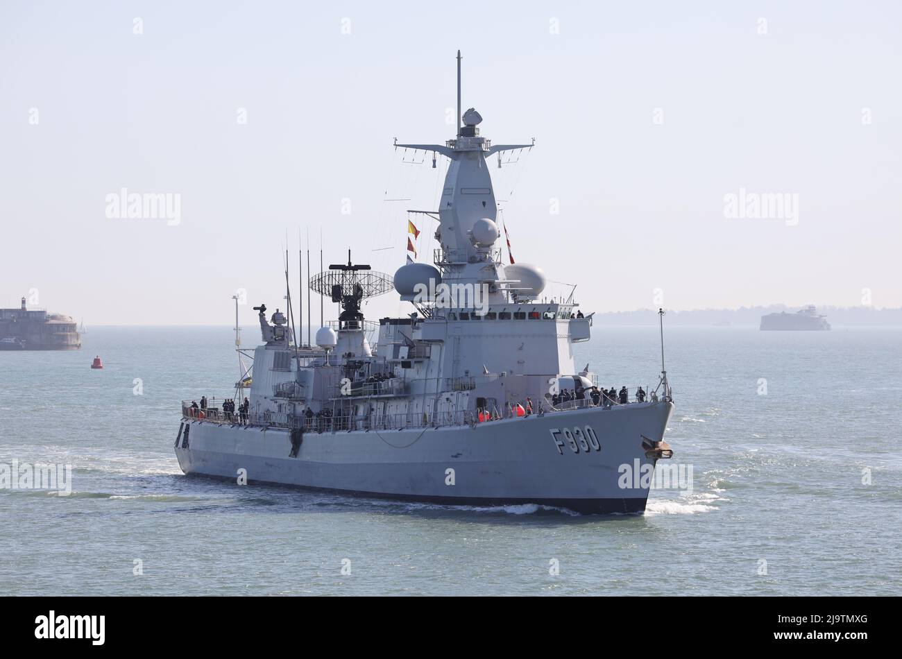 The Belgian Navy frigate BNS LEOPOLD 1 arriving at the Naval Base for a ...