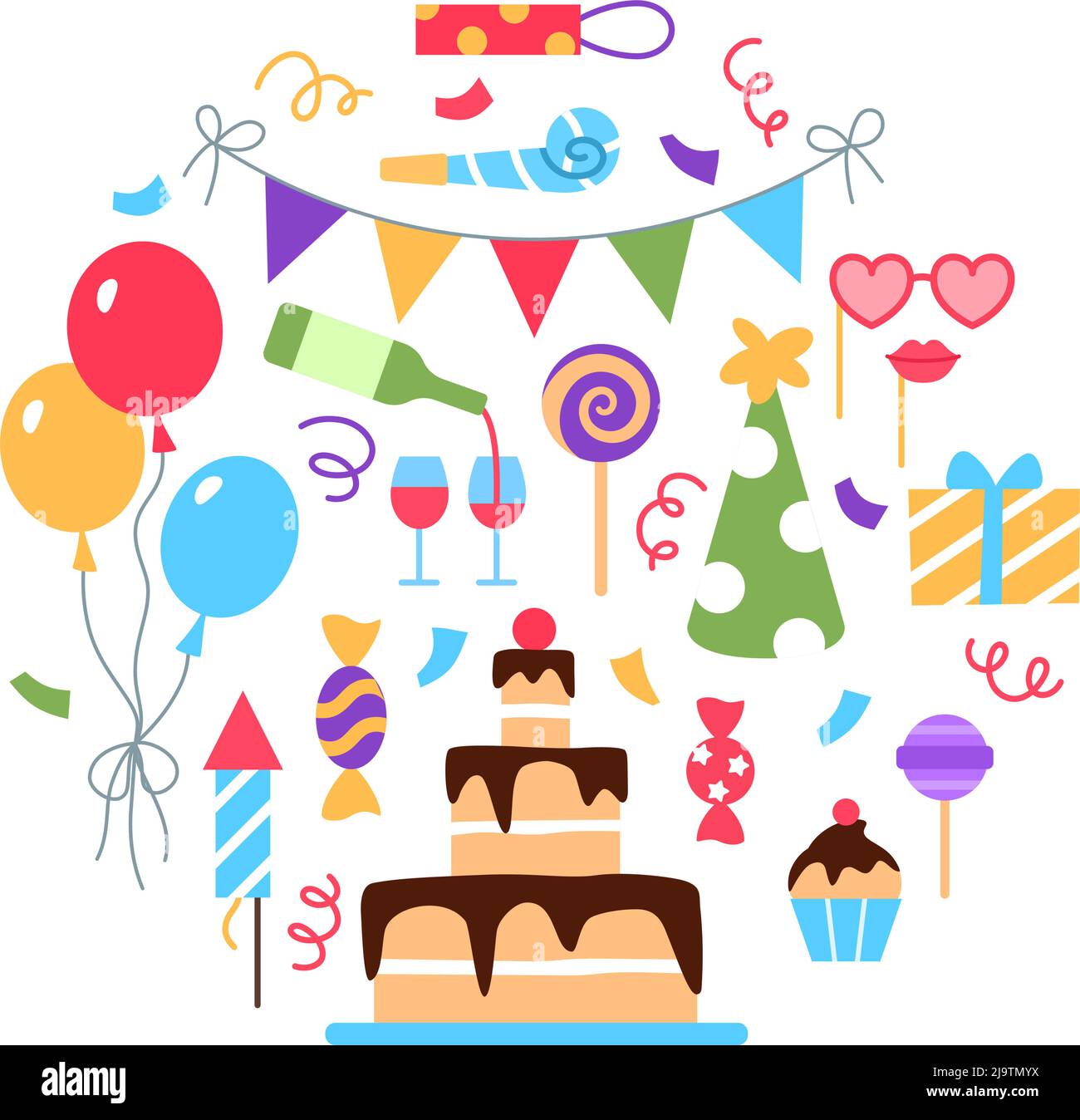 Event service party holiday circle concept Stock Vector Image & Art - Alamy