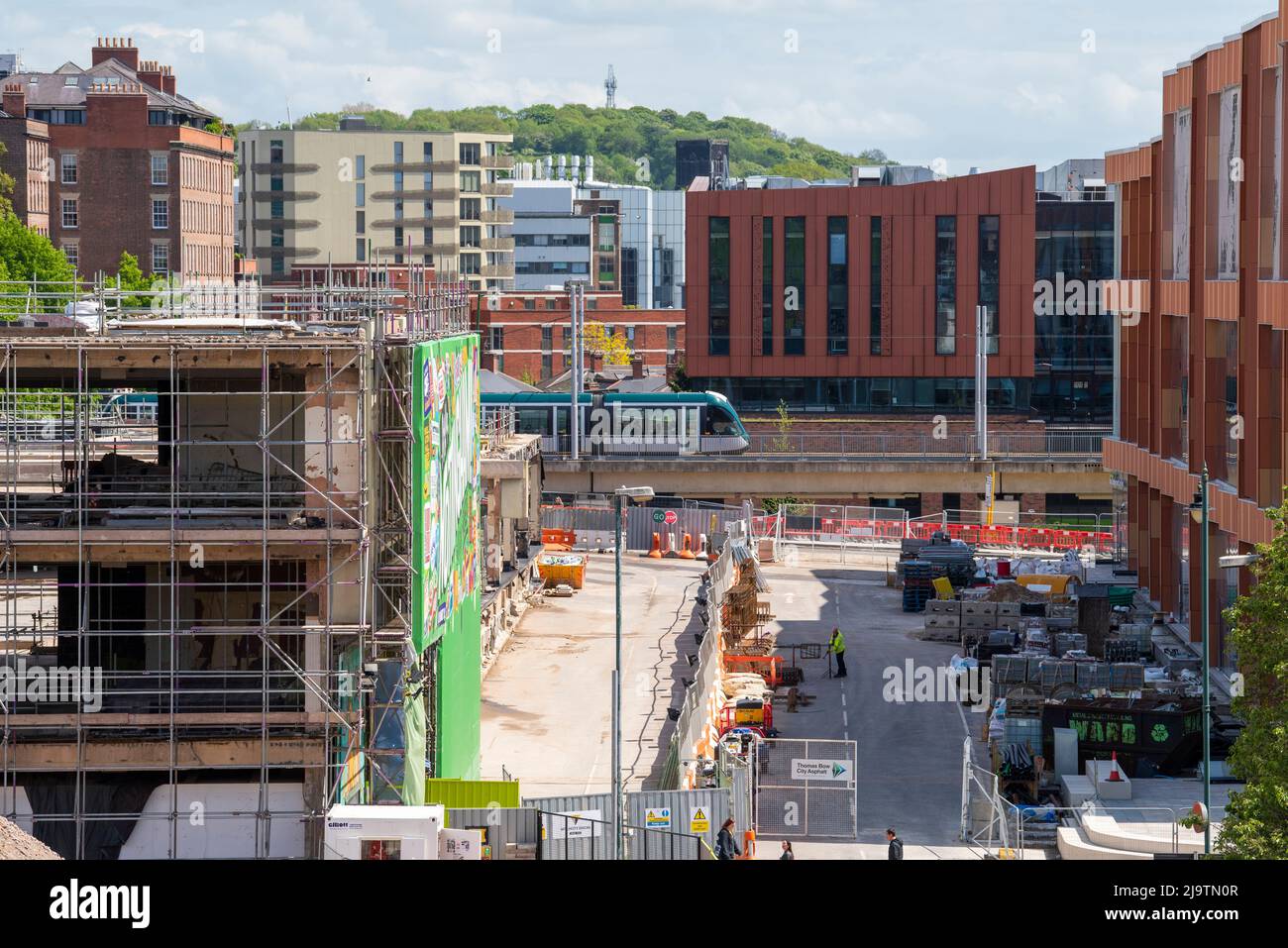 Demolition of the old Broadmarsh Shopping Centre in Nottingham City ...