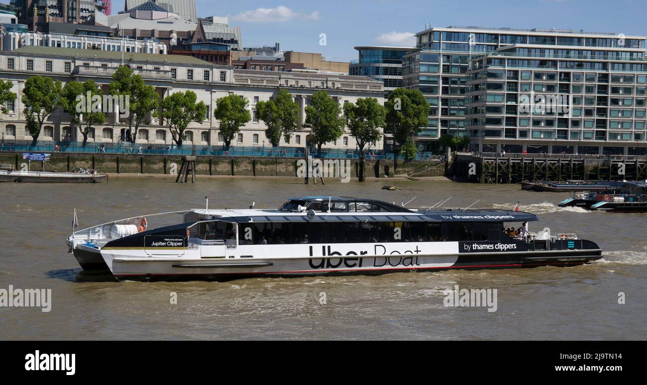 Uber river boat london uk hi-res stock photography and images - Alamy