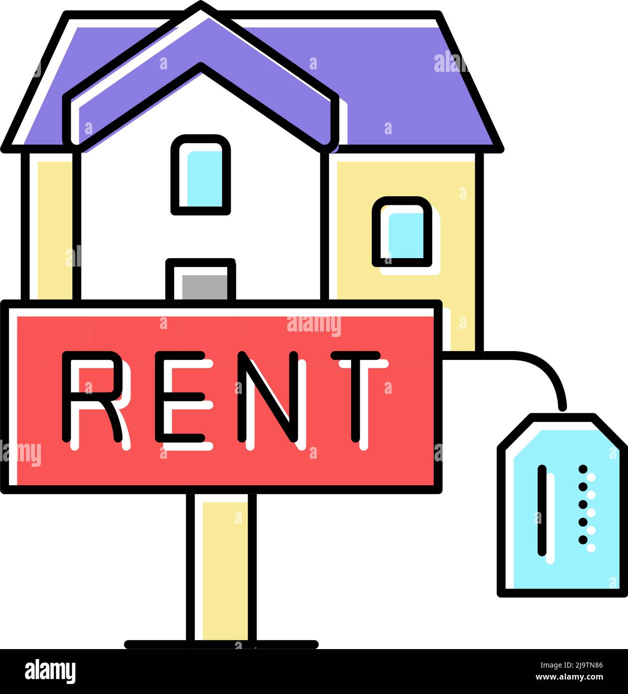 house rent color icon vector illustration Stock Vector Image & Art - Alamy