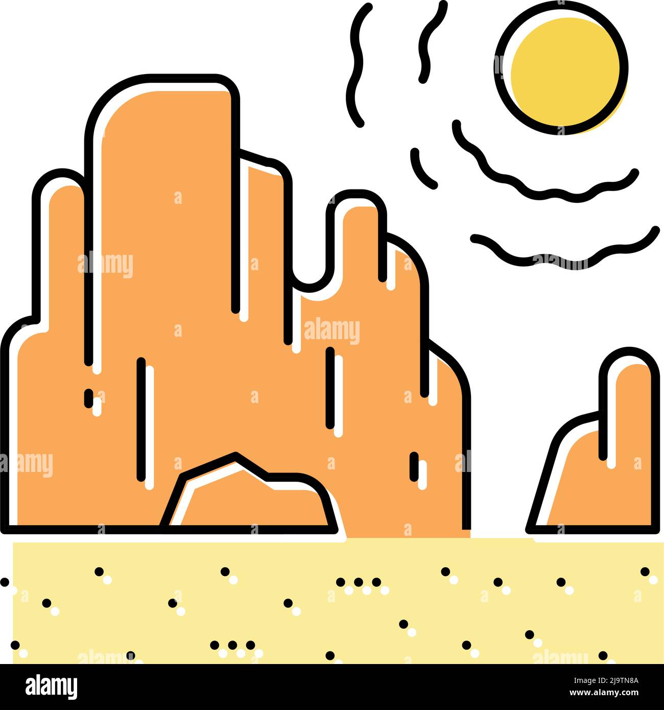 drought land color icon vector illustration Stock Vector Image & Art ...