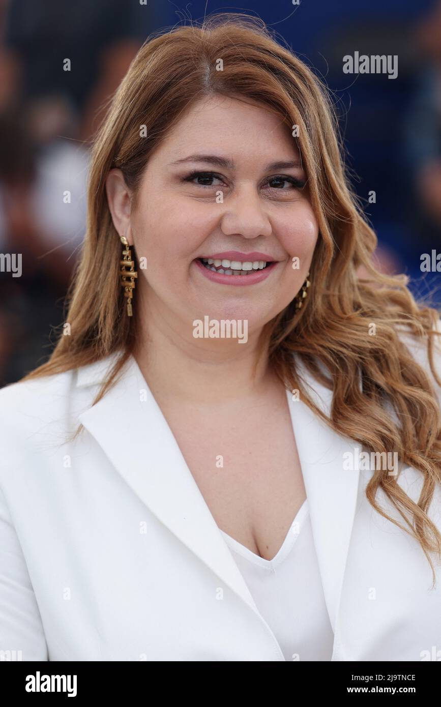 Cannes, France. 25th May, 2022. Mariella Savvides attends the photocall ...