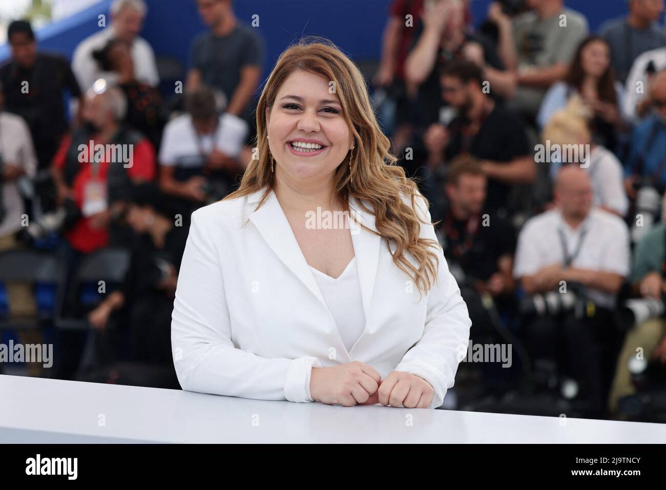 Cannes, France. 25th May, 2022. Mariella Savvides attends the photocall ...