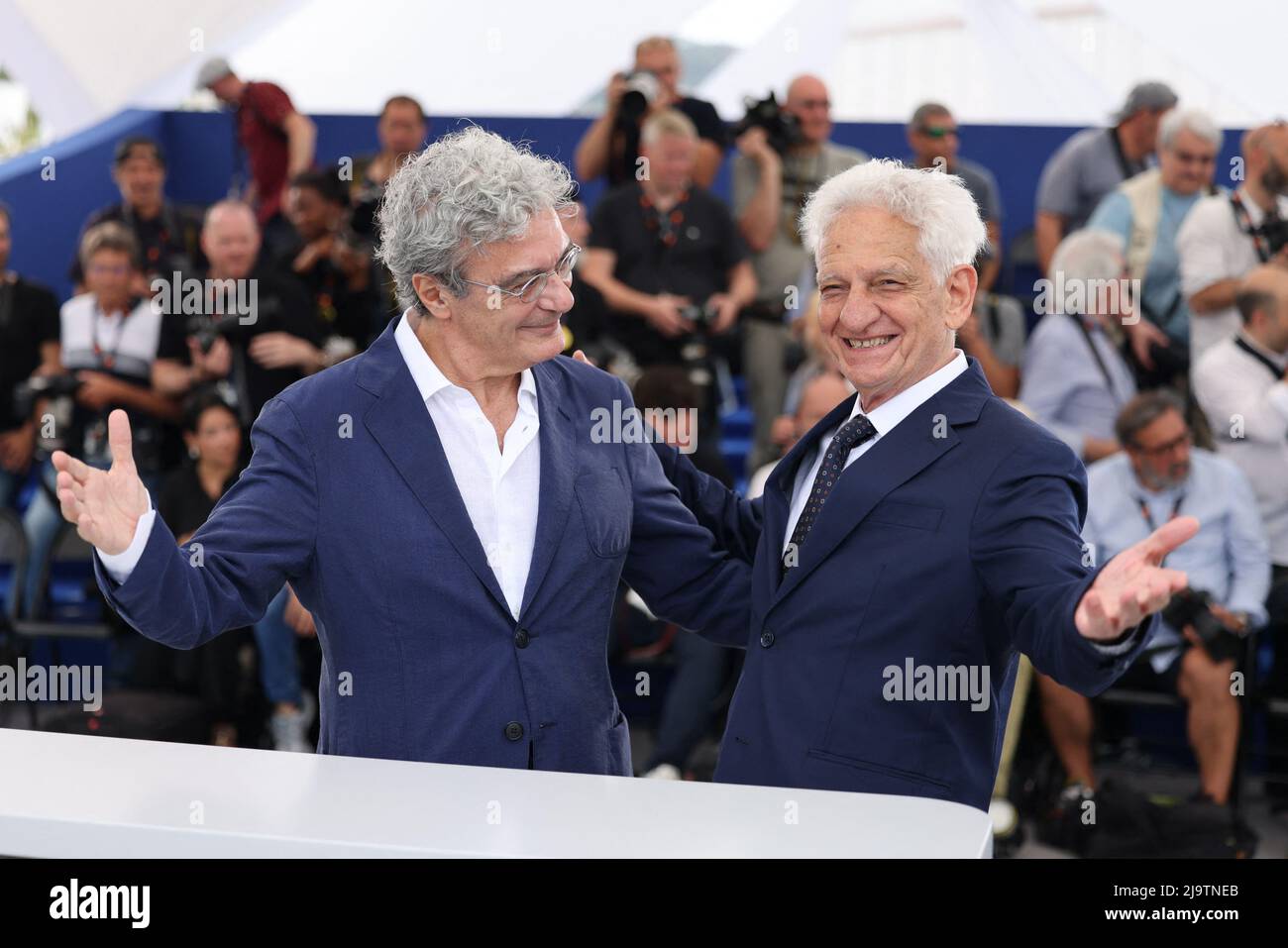 Nello Mascia and Director Mario Martone attend the photocall for ...