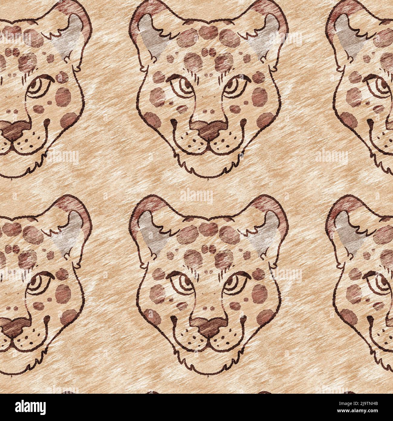 Cute safari leopard wild animal pattern for babies room decor. Seamless ...