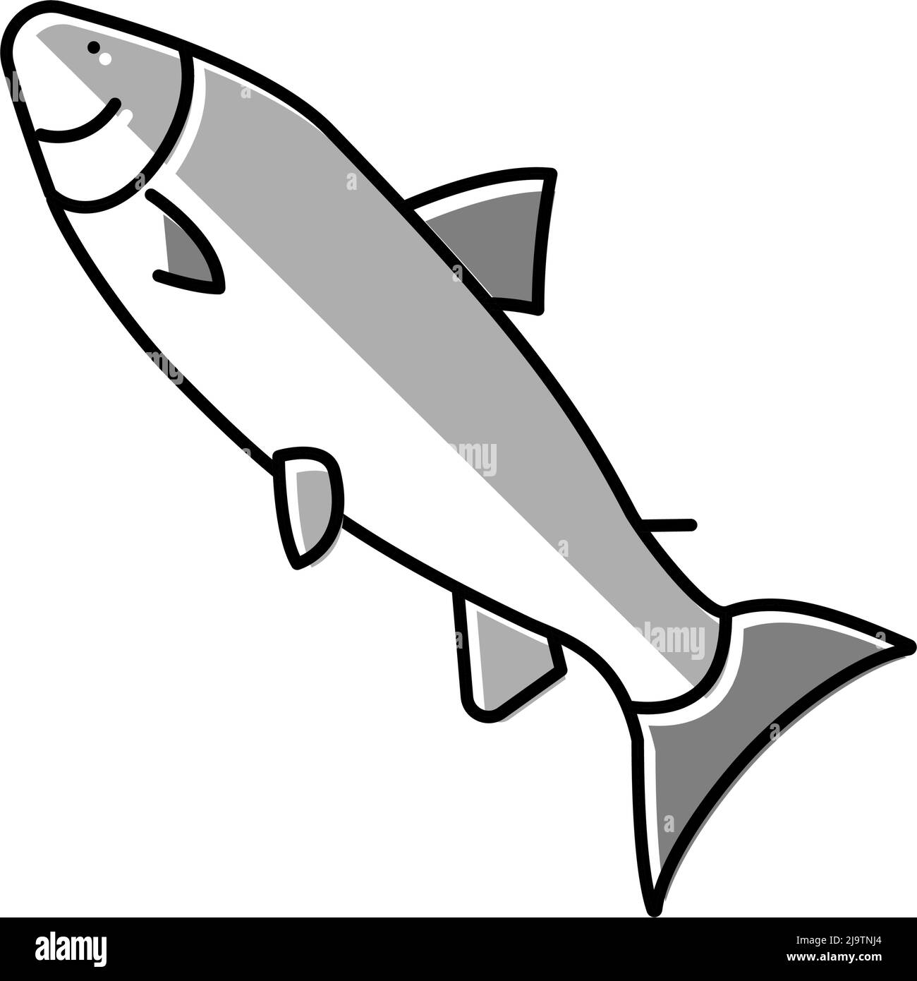 atlantic salmon color icon vector illustration Stock Vector Image & Art ...
