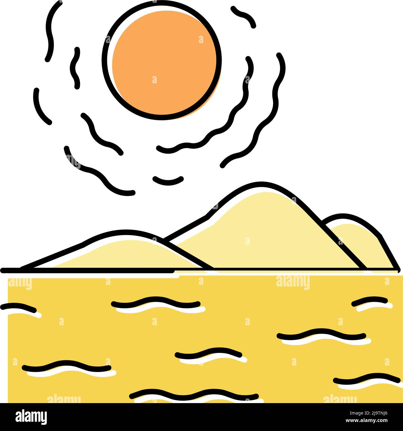 desert land color icon vector illustration Stock Vector Image & Art - Alamy