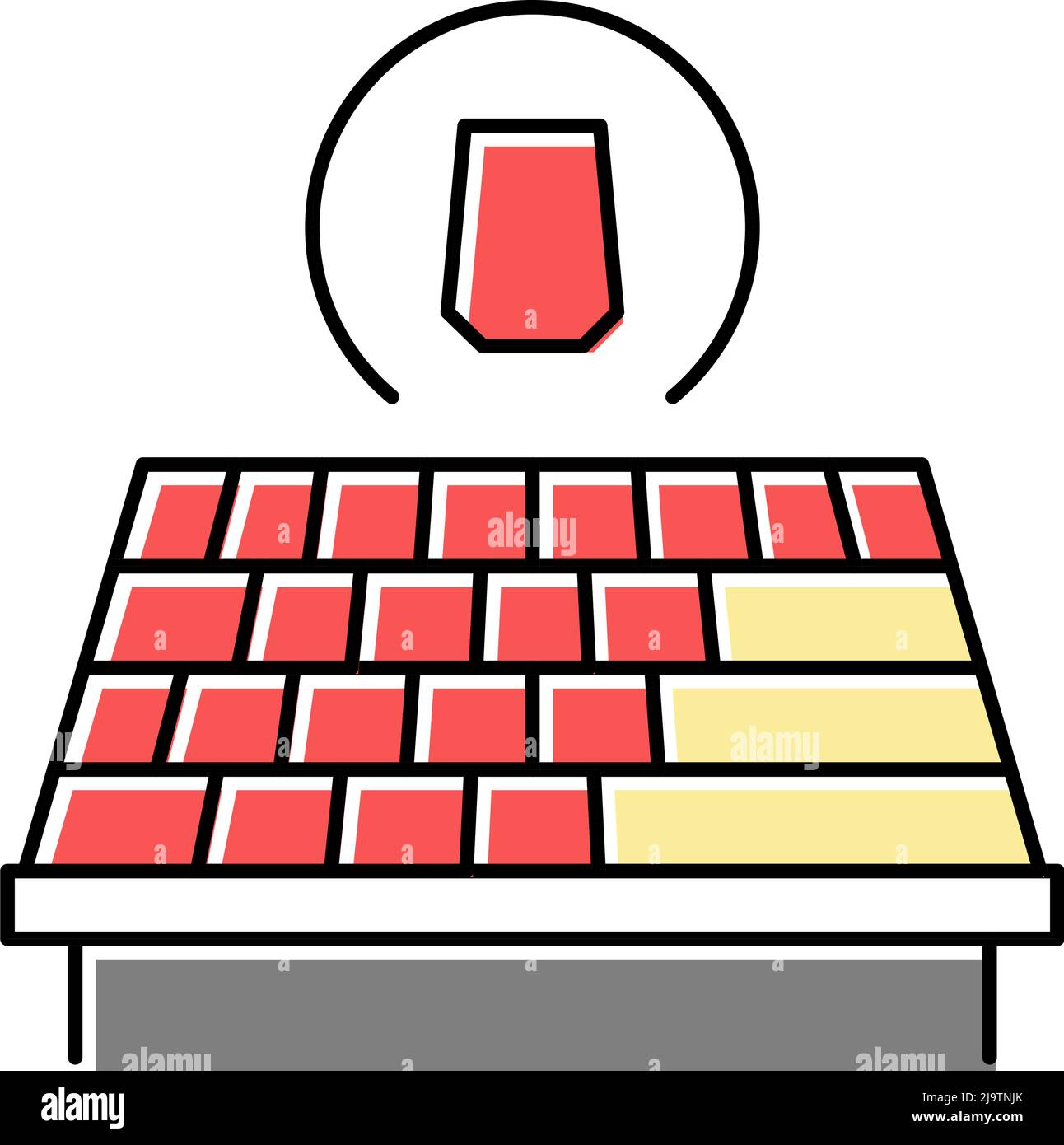 asphalt shingles roof color icon vector illustration Stock Vector Image ...