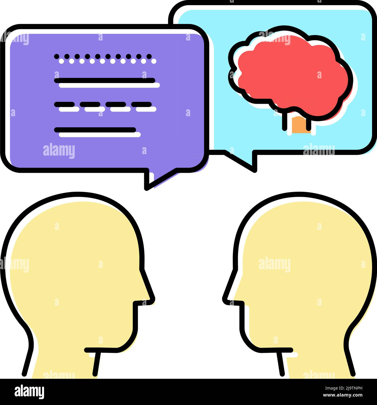 intelligent talking color icon vector illustration Stock Vector Image ...