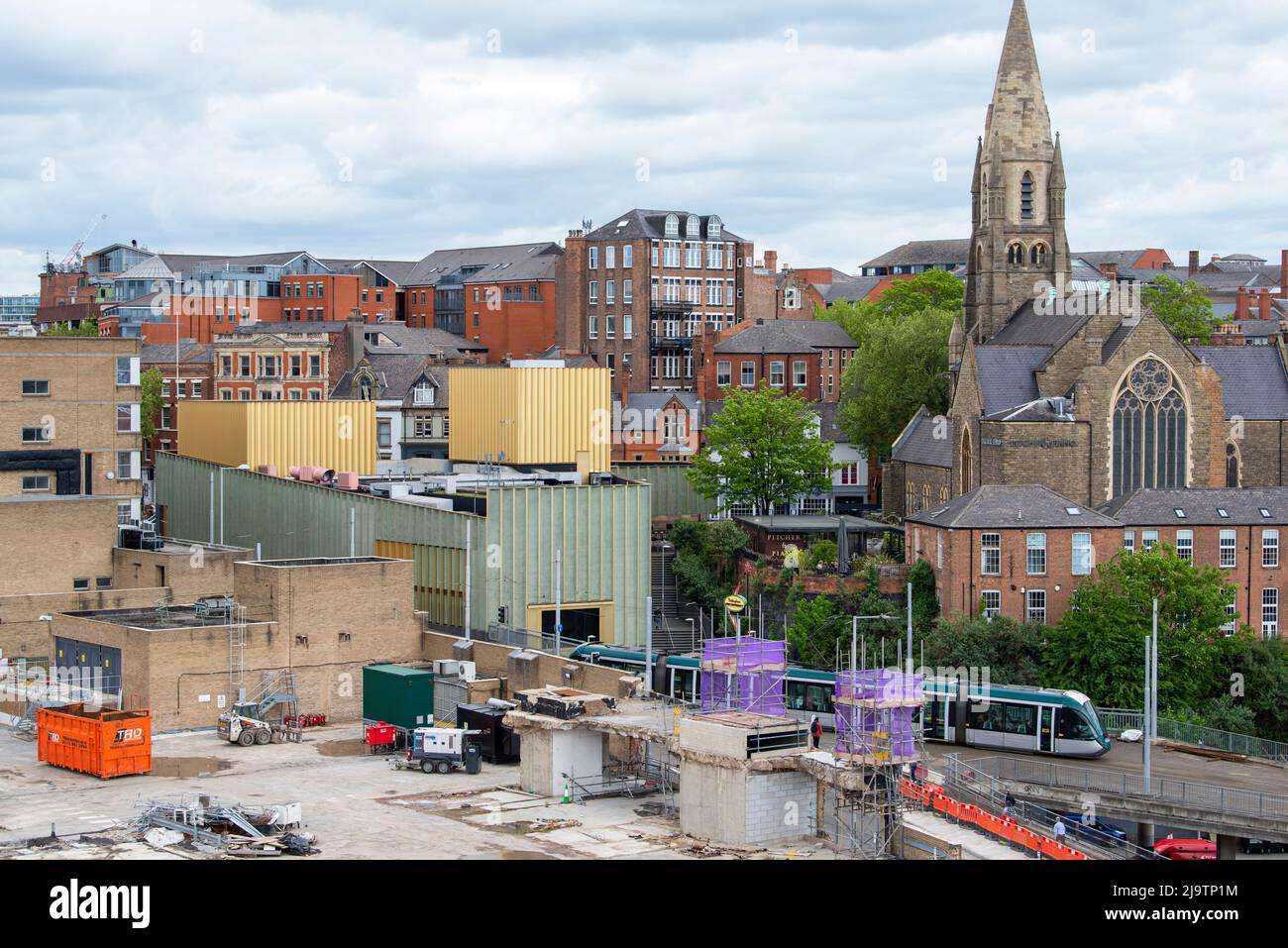 Demolition of the old Broadmarsh Shopping Centre in Nottingham City ...