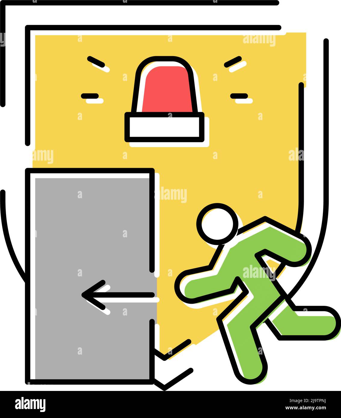 emergency preparedness color icon vector illustration Stock Vector ...