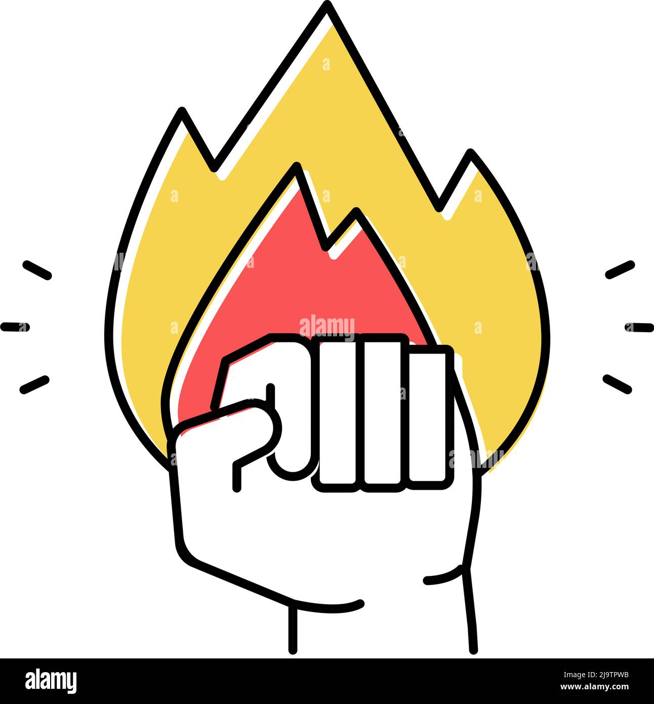 strong power businessman color icon vector illustration Stock Vector ...