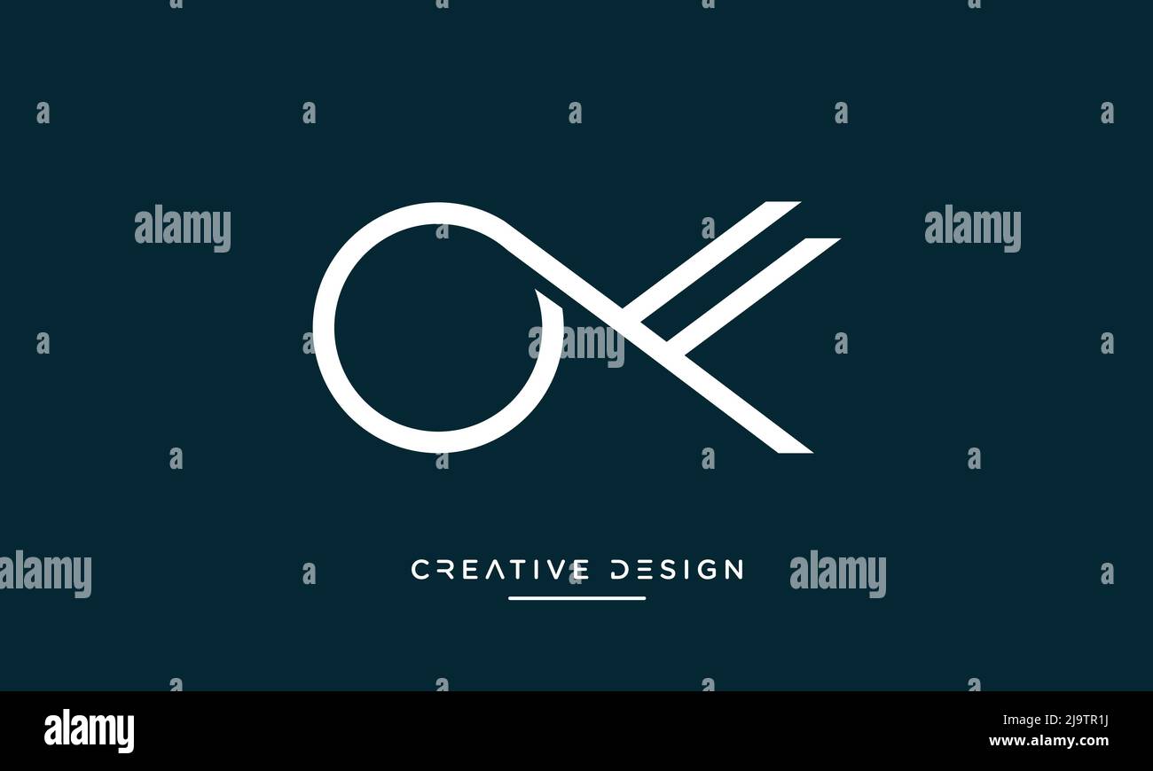 Alphabet Letters OK or KO Icon Logo Vector Stock Vector Image & Art - Alamy