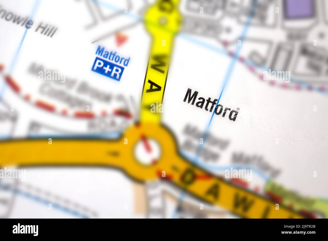 Matford village - Devon, United Kingdom colour atlas map and town plan ...