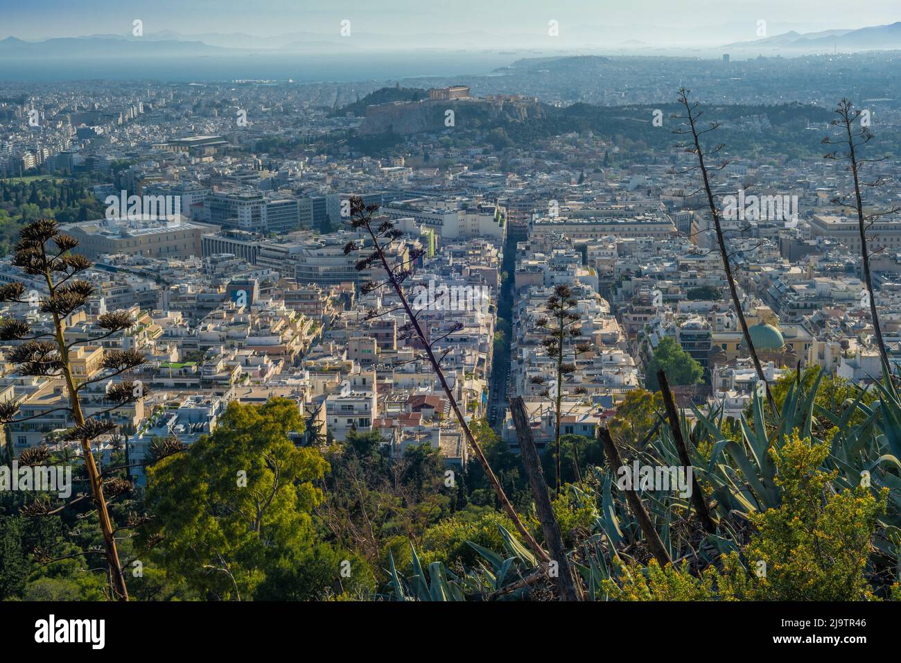 View over Athens seen from Lycabettus Hill Stock Photo - Alamy