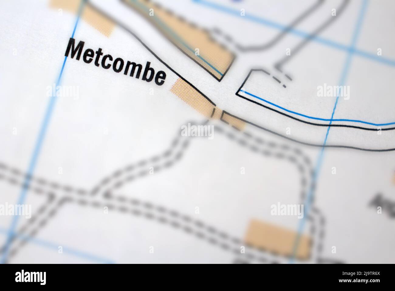 Metcombe village - Devon, United Kingdom colour atlas map and town plan ...