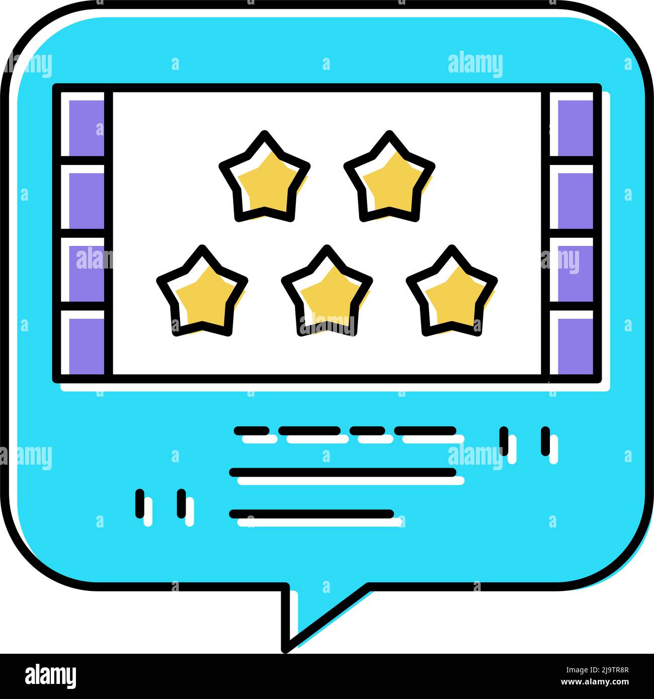 reviews movie color icon vector illustration Stock Vector Image & Art ...