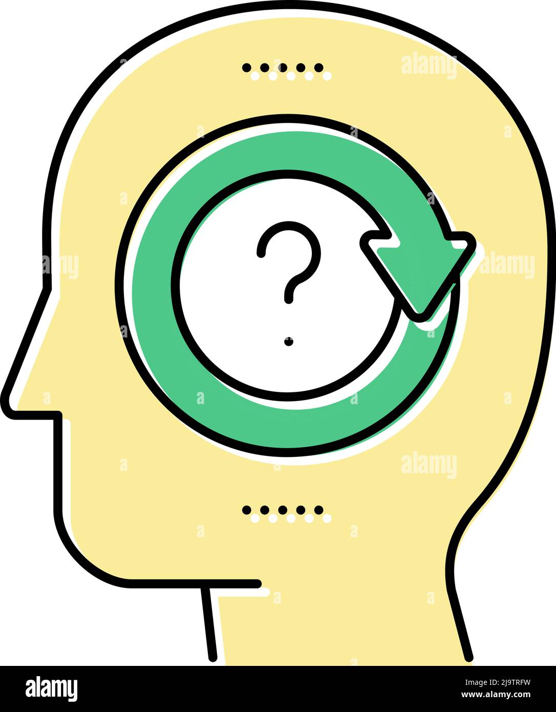 pondering question color icon vector illustration Stock Vector Image ...