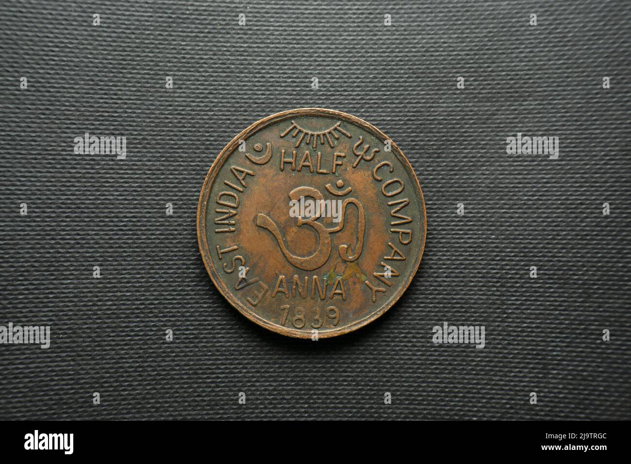 Half Anna, East India Company, British, India dated 1839 Stock Photo ...