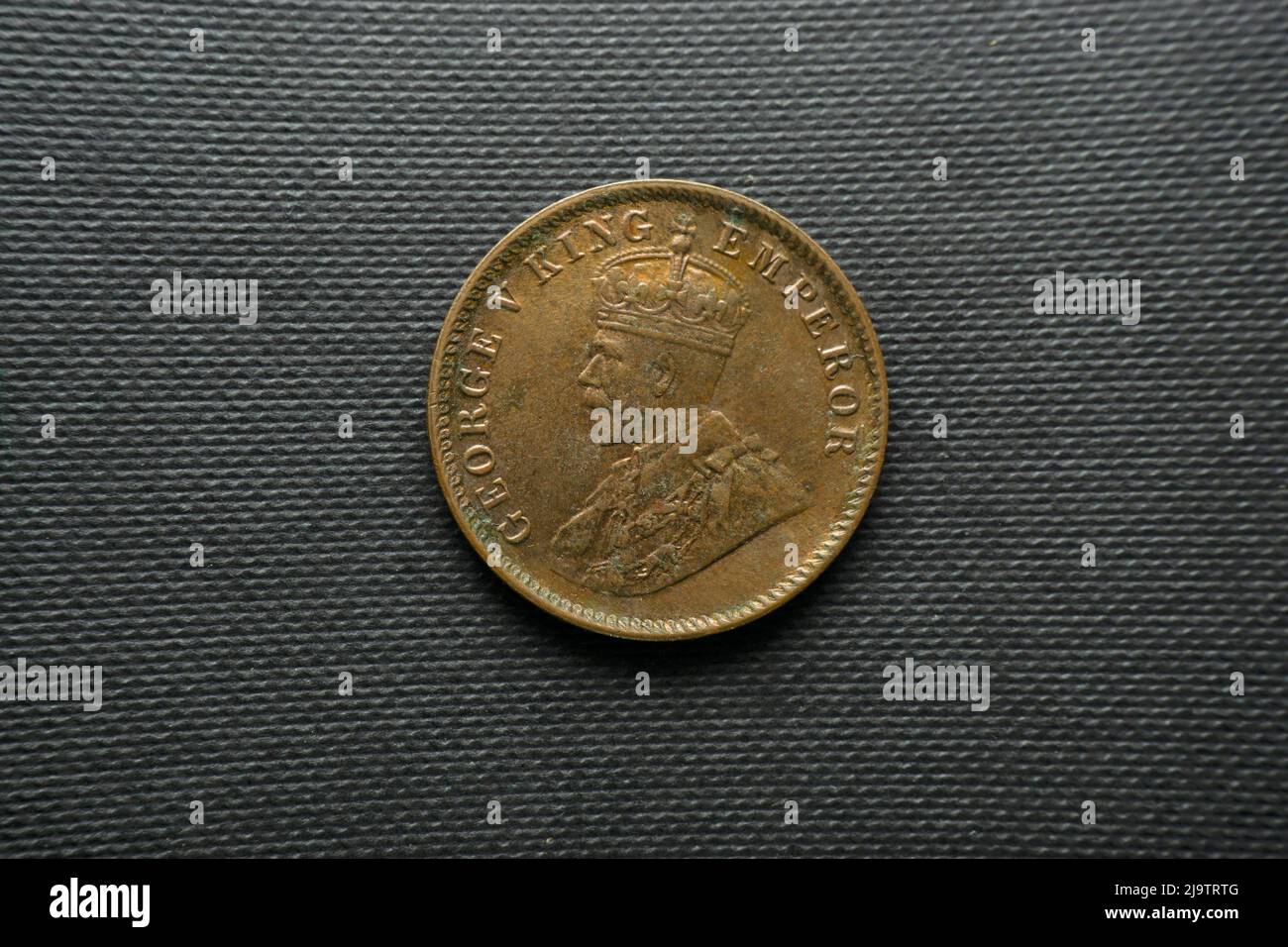1/4 Anna British India King George V, 1936, Front view, Bronze Stock ...
