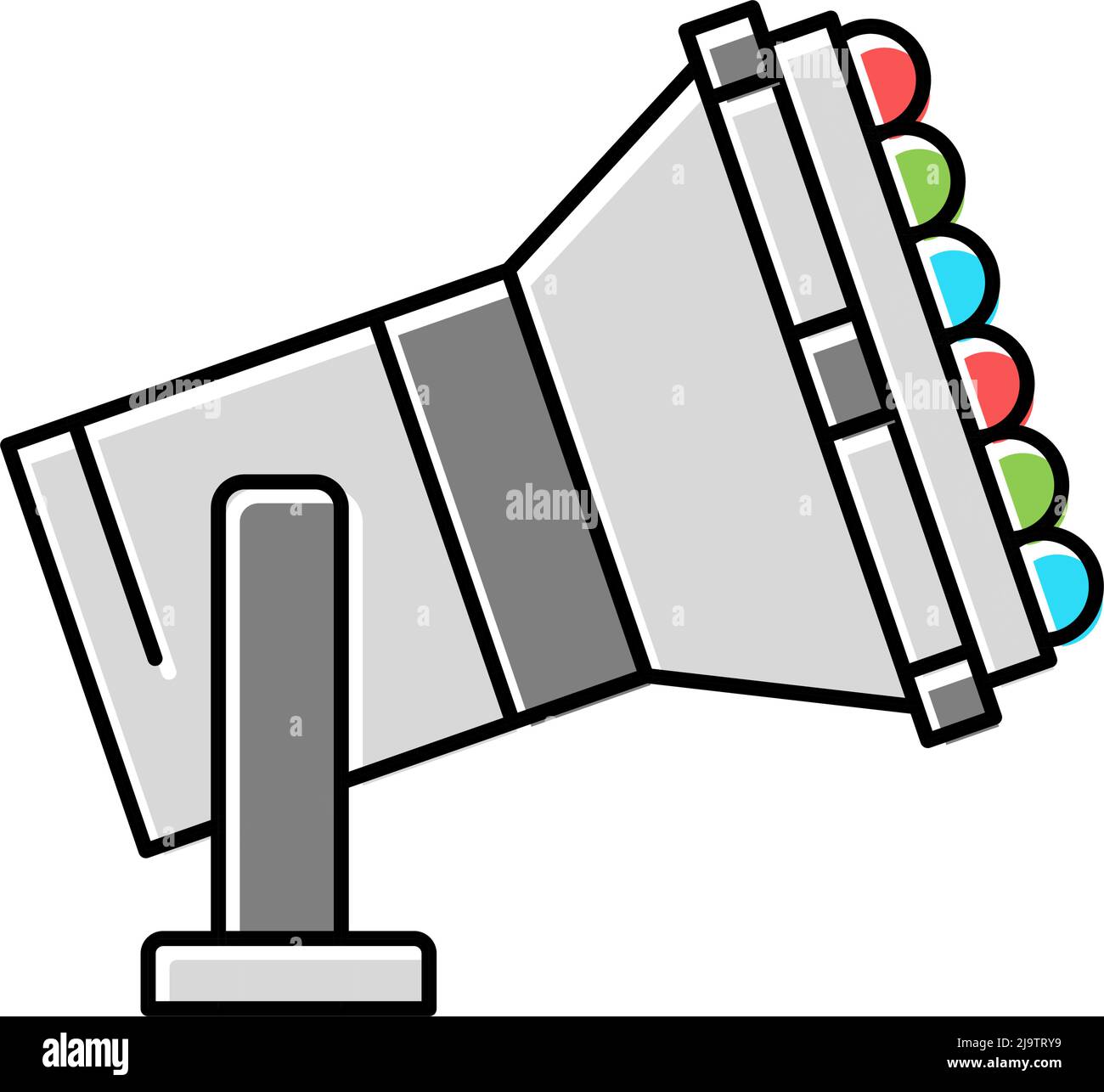 multicolor lamp spotlight lighting color icon vector illustration Stock ...