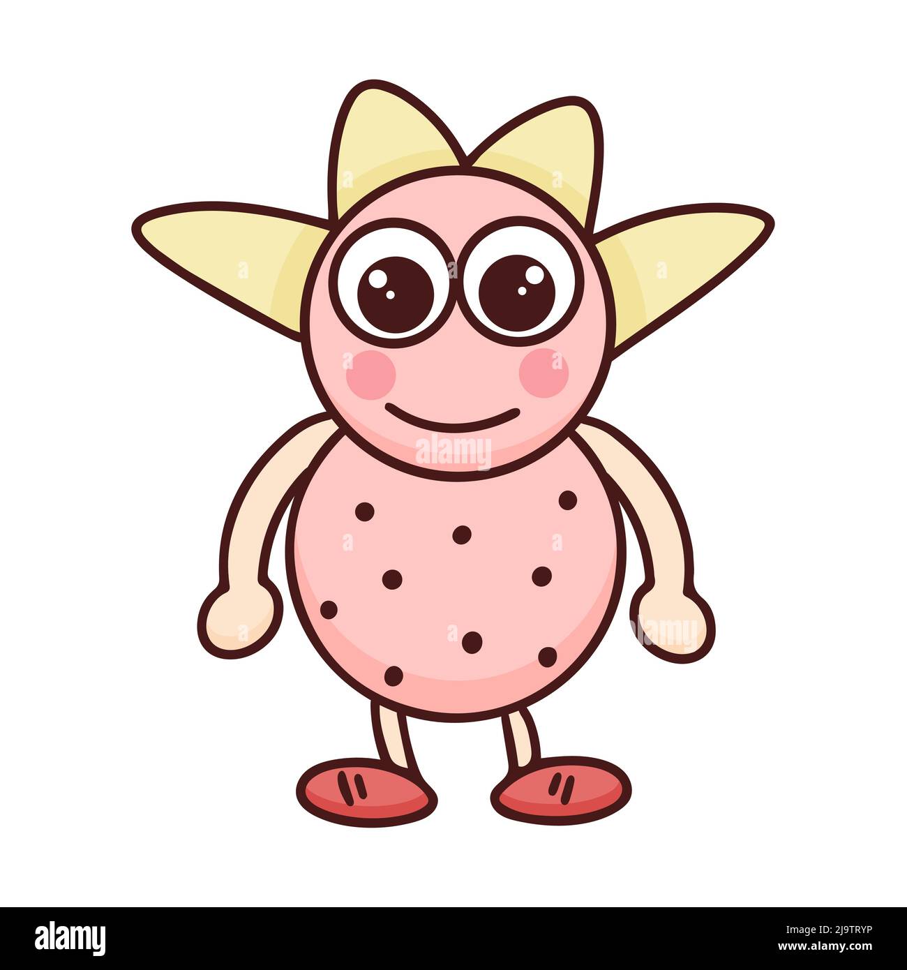 Cute Monster Girl Isolated Vector Stock Vector Image And Art Alamy