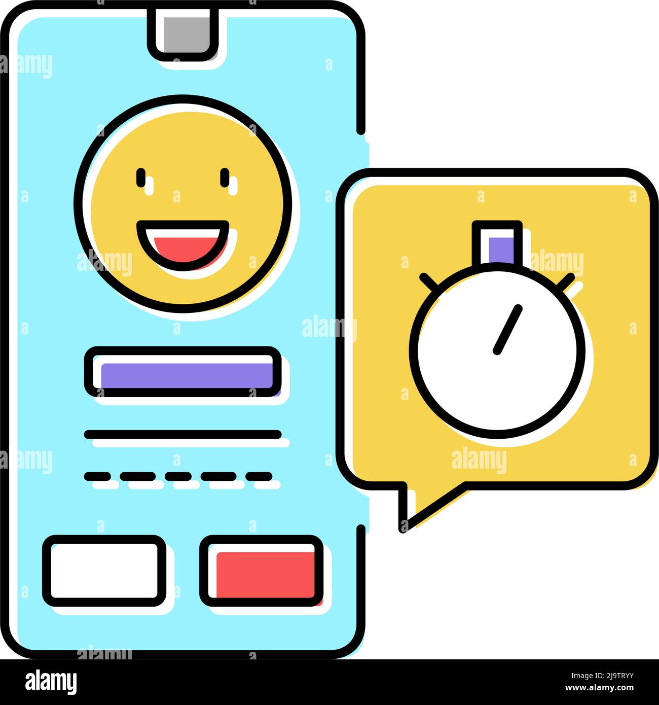 emoji offer ephemeral color icon vector illustration Stock Vector Image ...