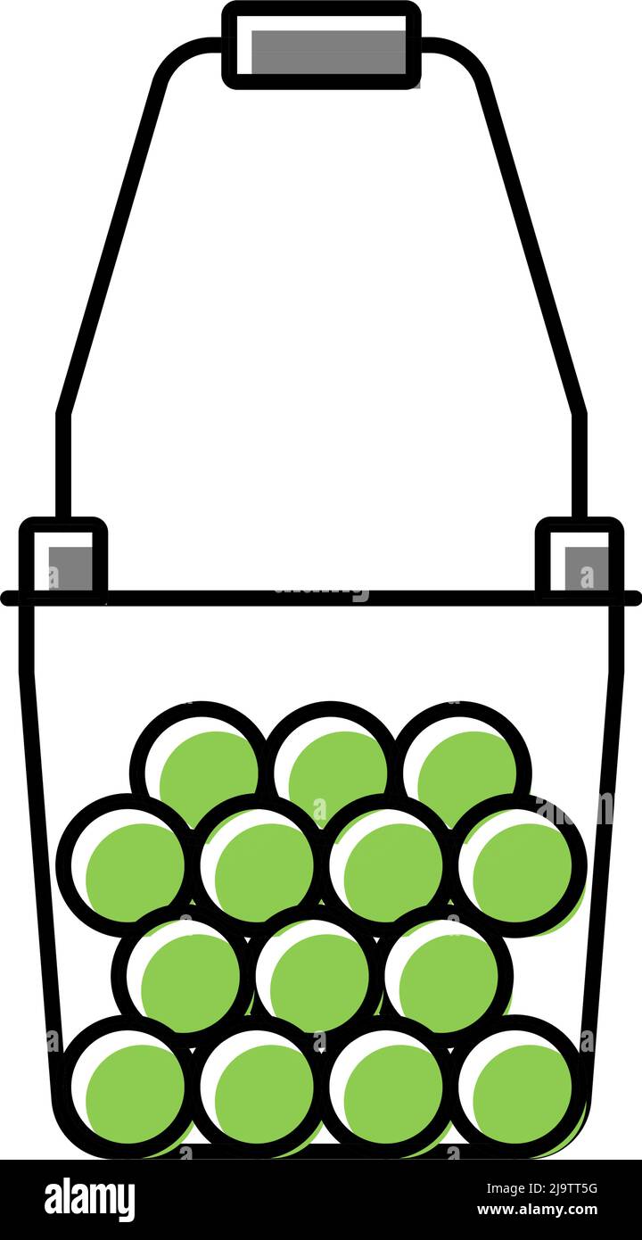 ball hopper tennis color icon vector illustration Stock Vector Image ...