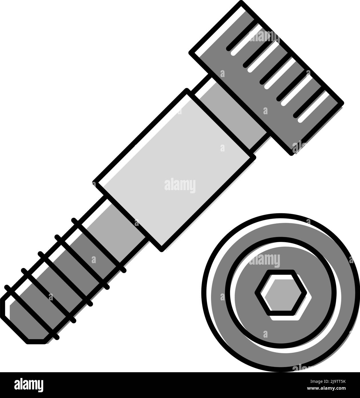 shoulder screw color icon vector illustration Stock Vector Image & Art ...