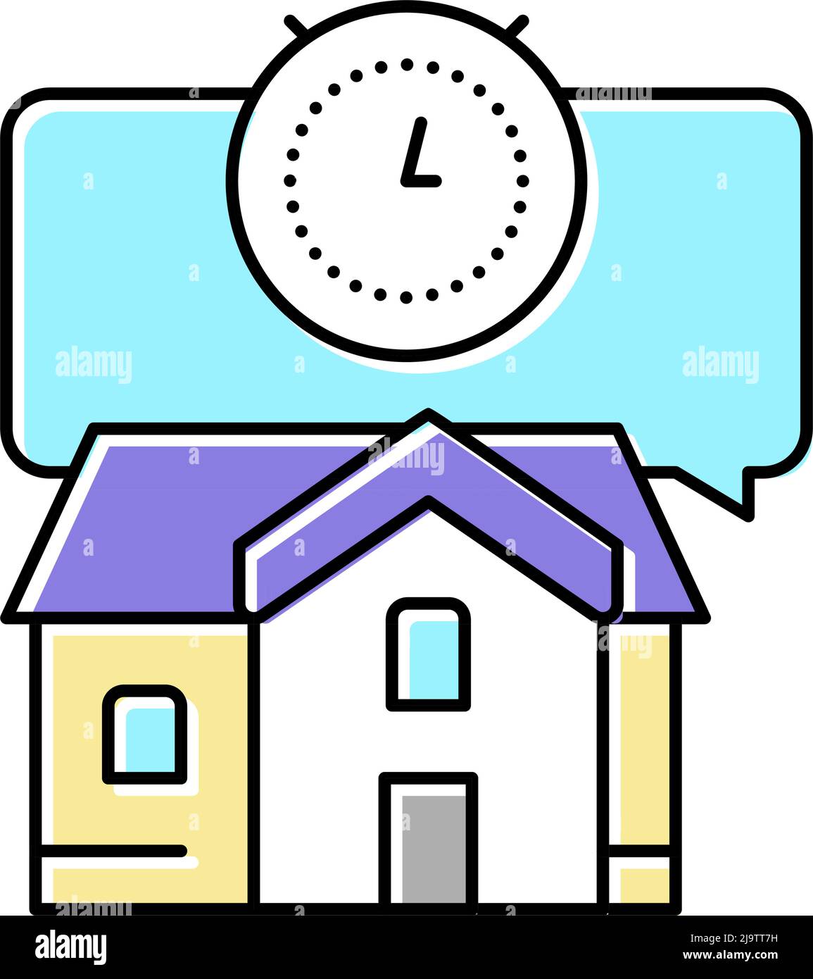 short term rent color icon vector illustration Stock Vector Image & Art ...