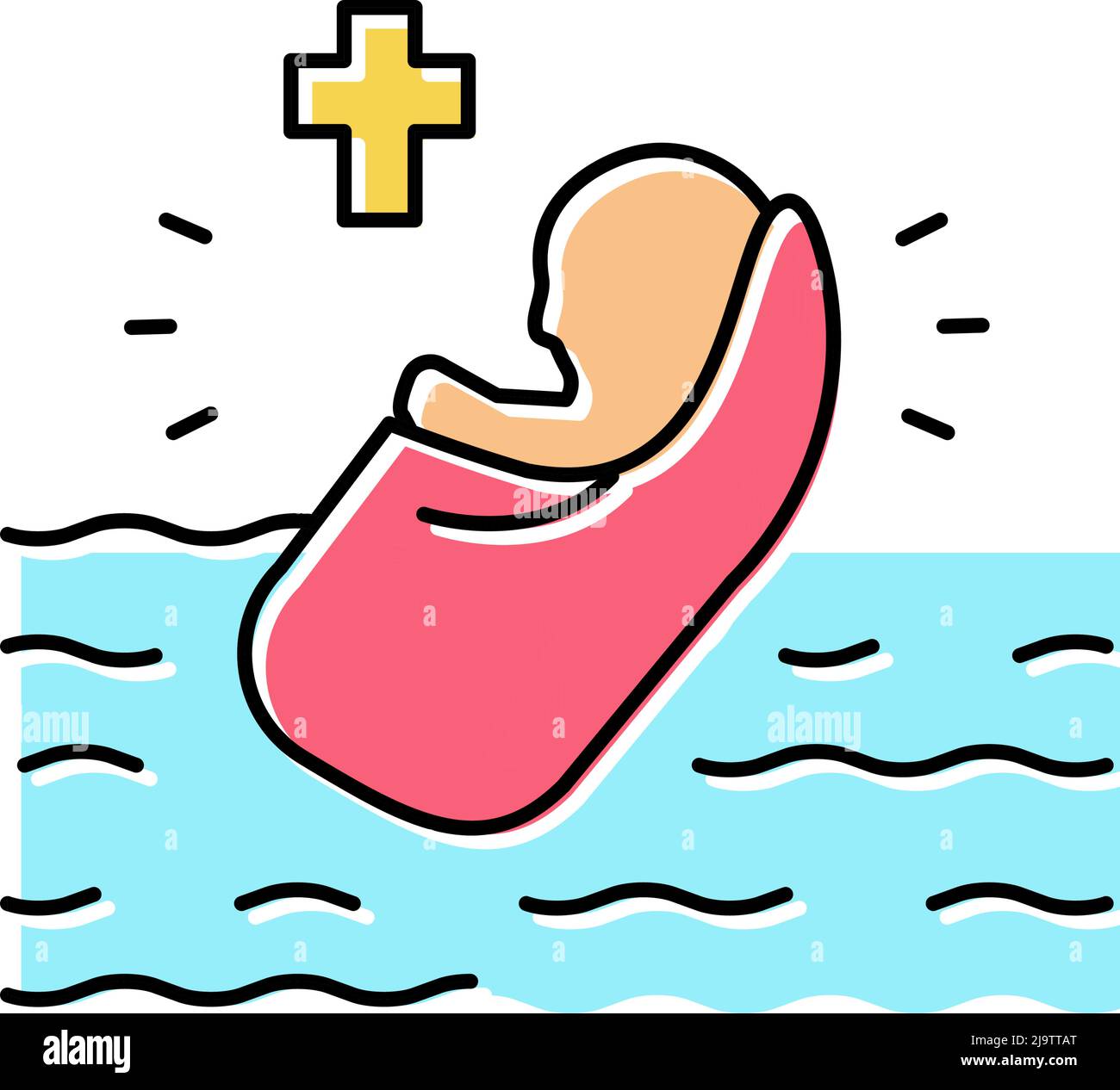 baptism christianity color icon vector illustration Stock Vector Image ...