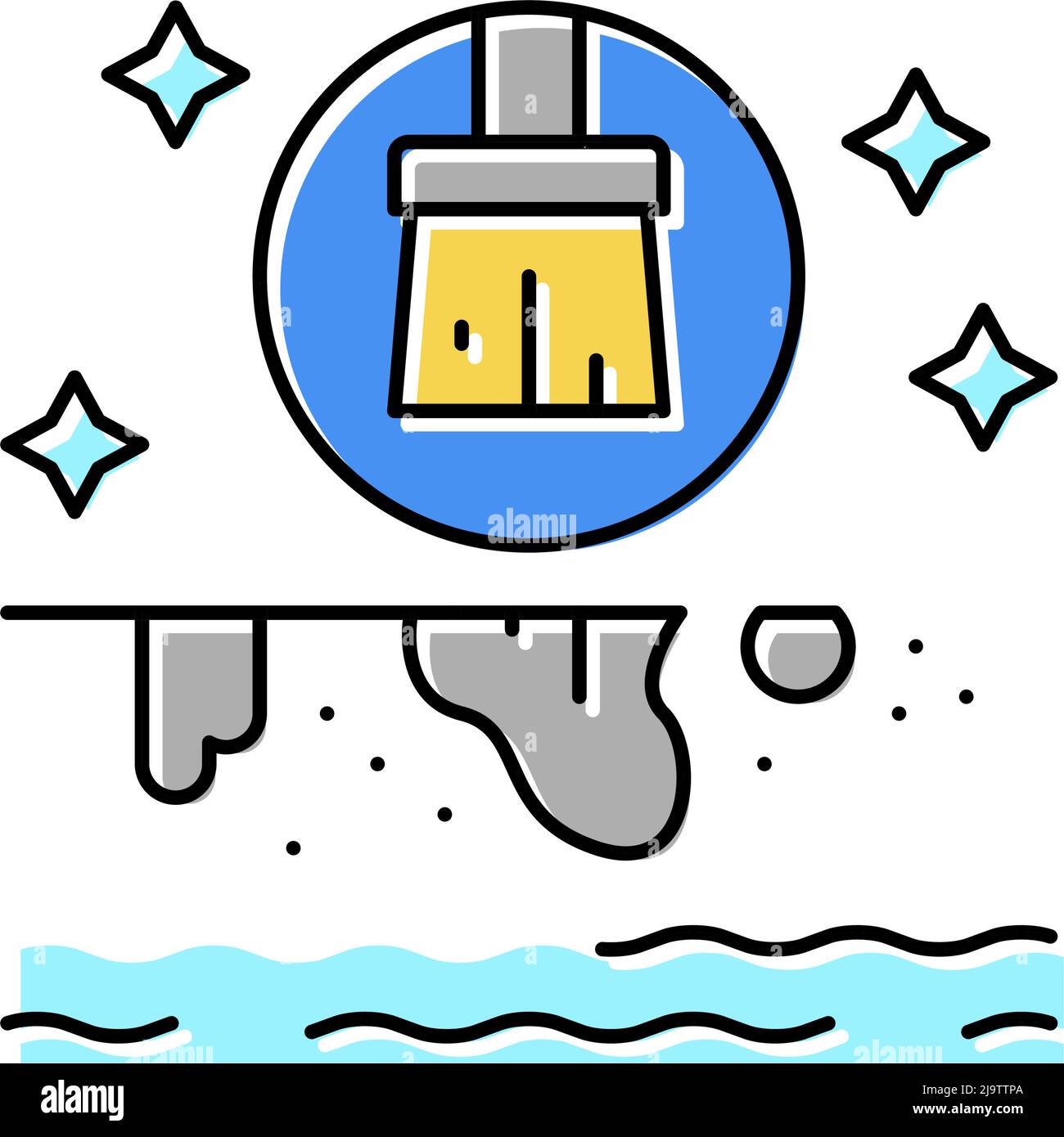 pool cleaning services color icon vector illustration Stock Vector ...