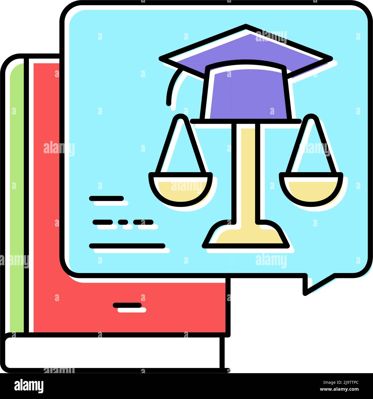 education history color icon vector illustration Stock Vector Image ...