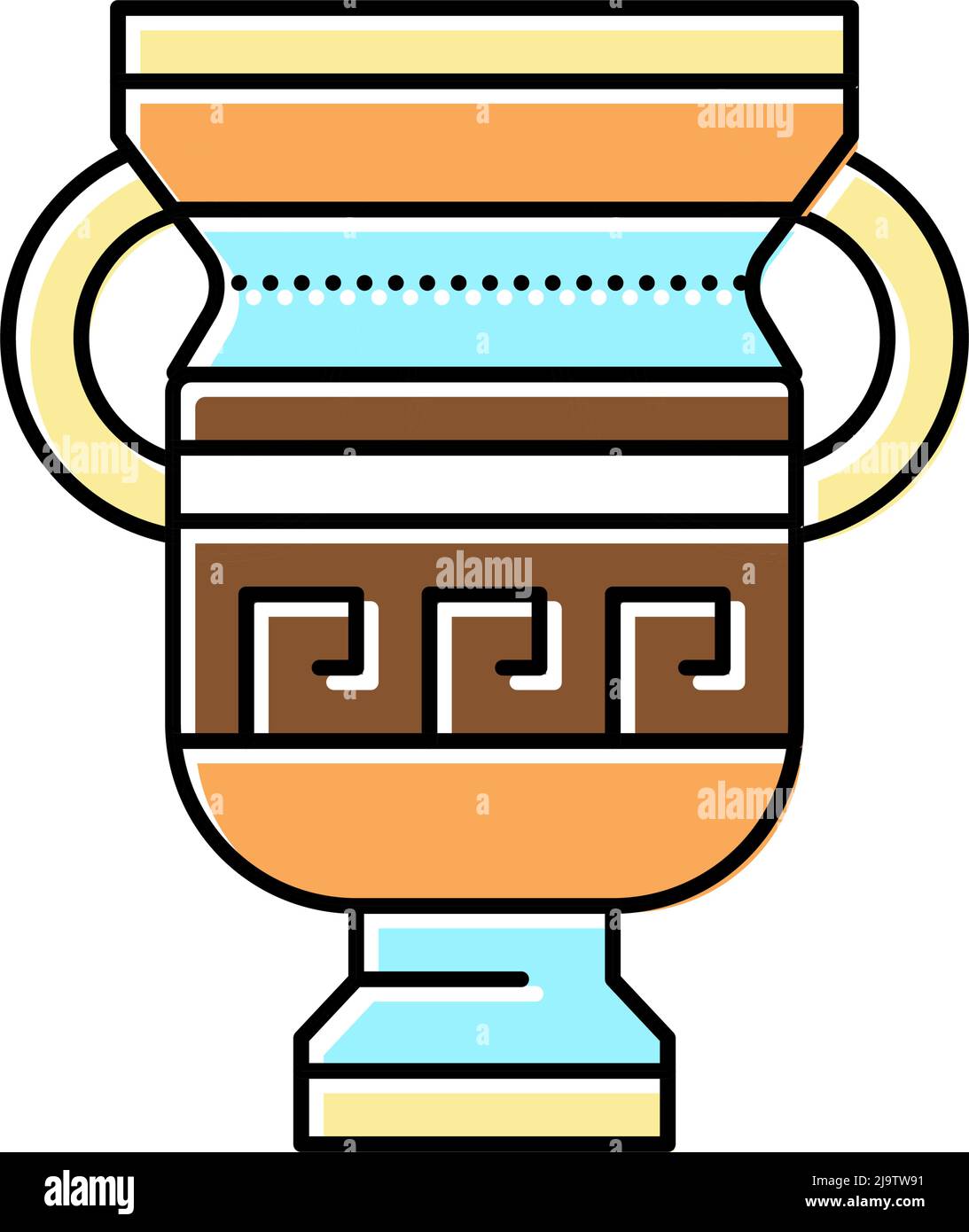 amphora ancient greece color icon vector illustration Stock Vector ...