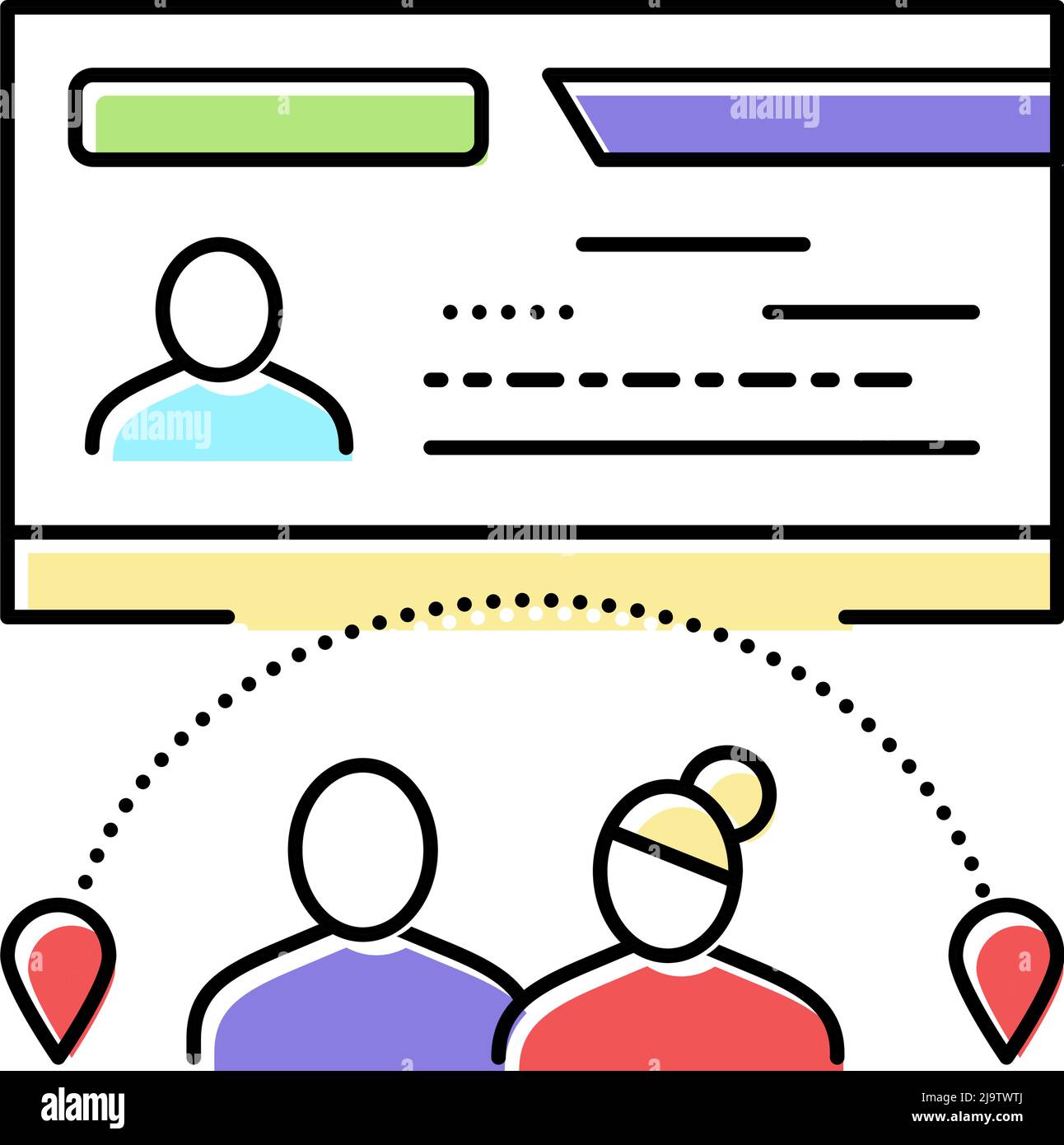 marriage visa color icon vector illustration Stock Vector Image & Art ...