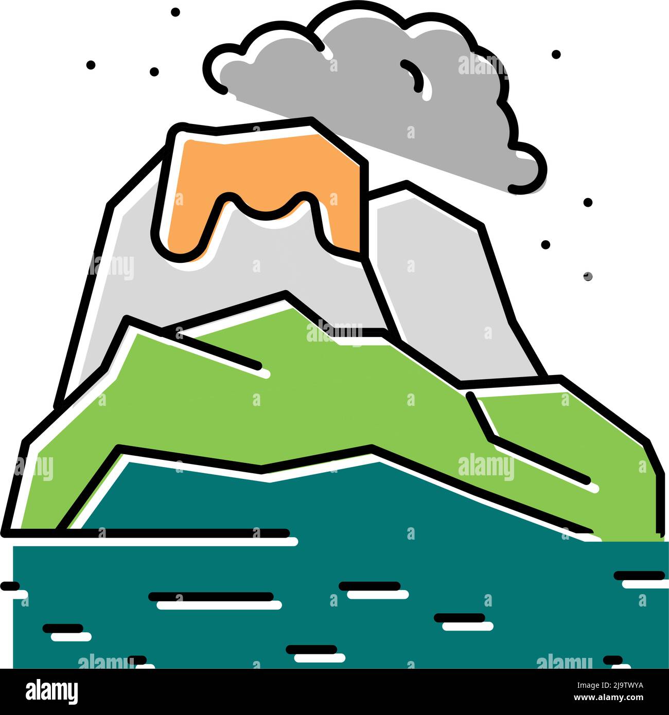 volcanic earth color icon vector illustration Stock Vector Image & Art ...