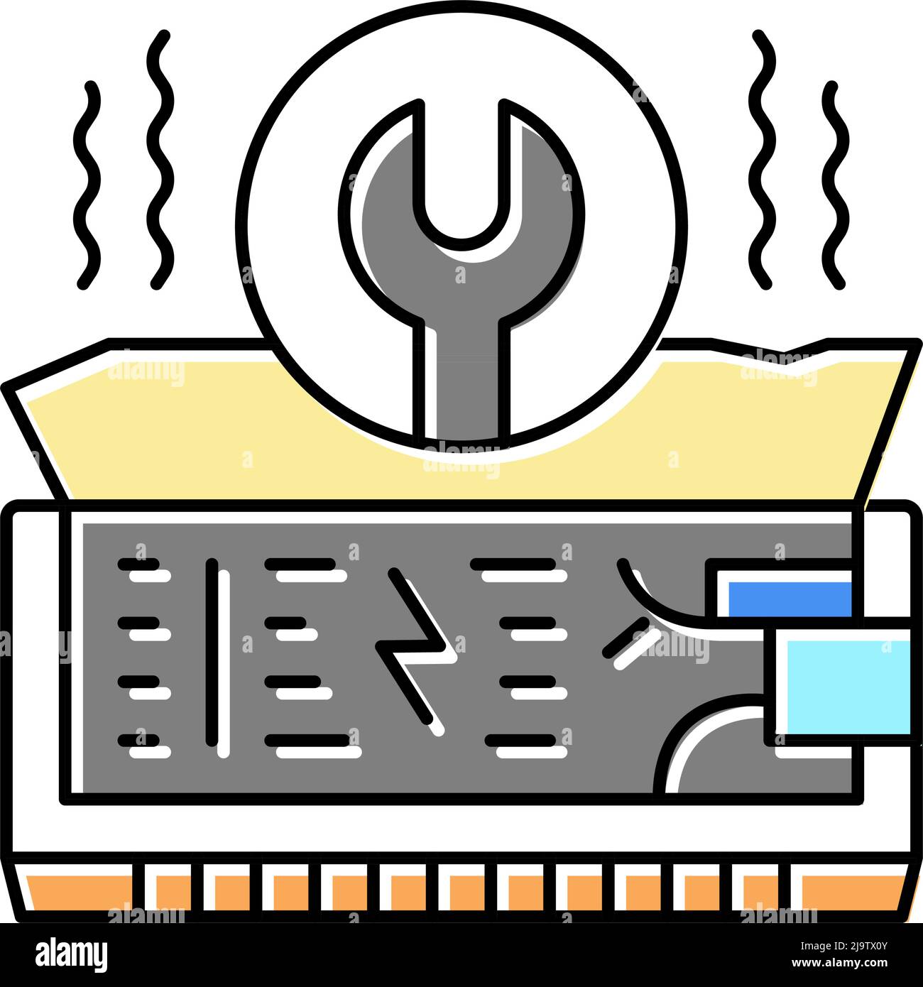 air conditioning repair color icon vector illustration Stock Vector ...