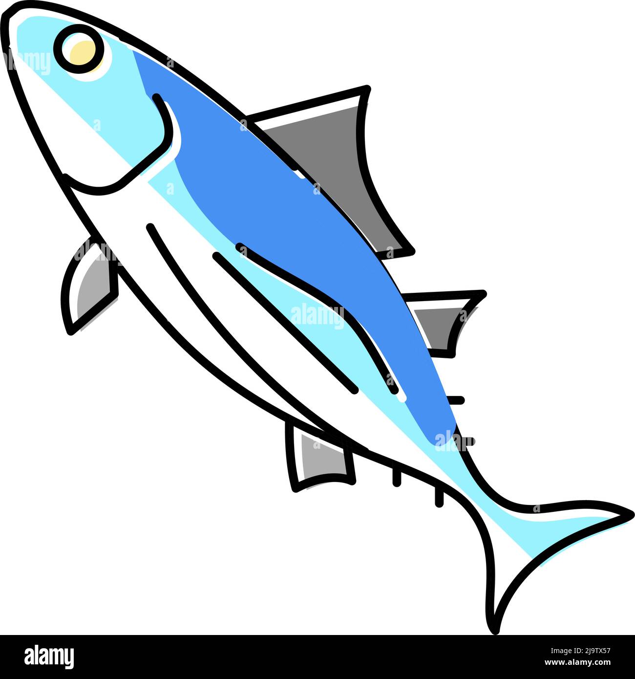 skipjack tuna color icon vector illustration Stock Vector Image & Art ...