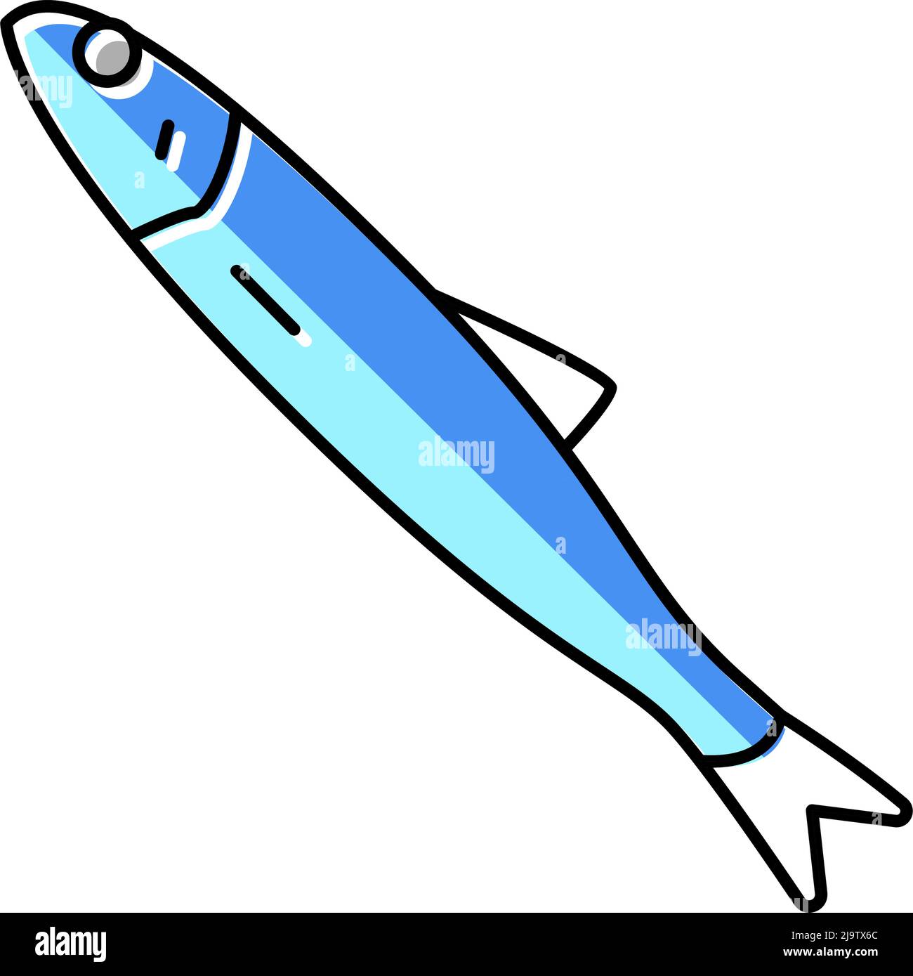 japanese anchovy color icon vector illustration Stock Vector Image ...