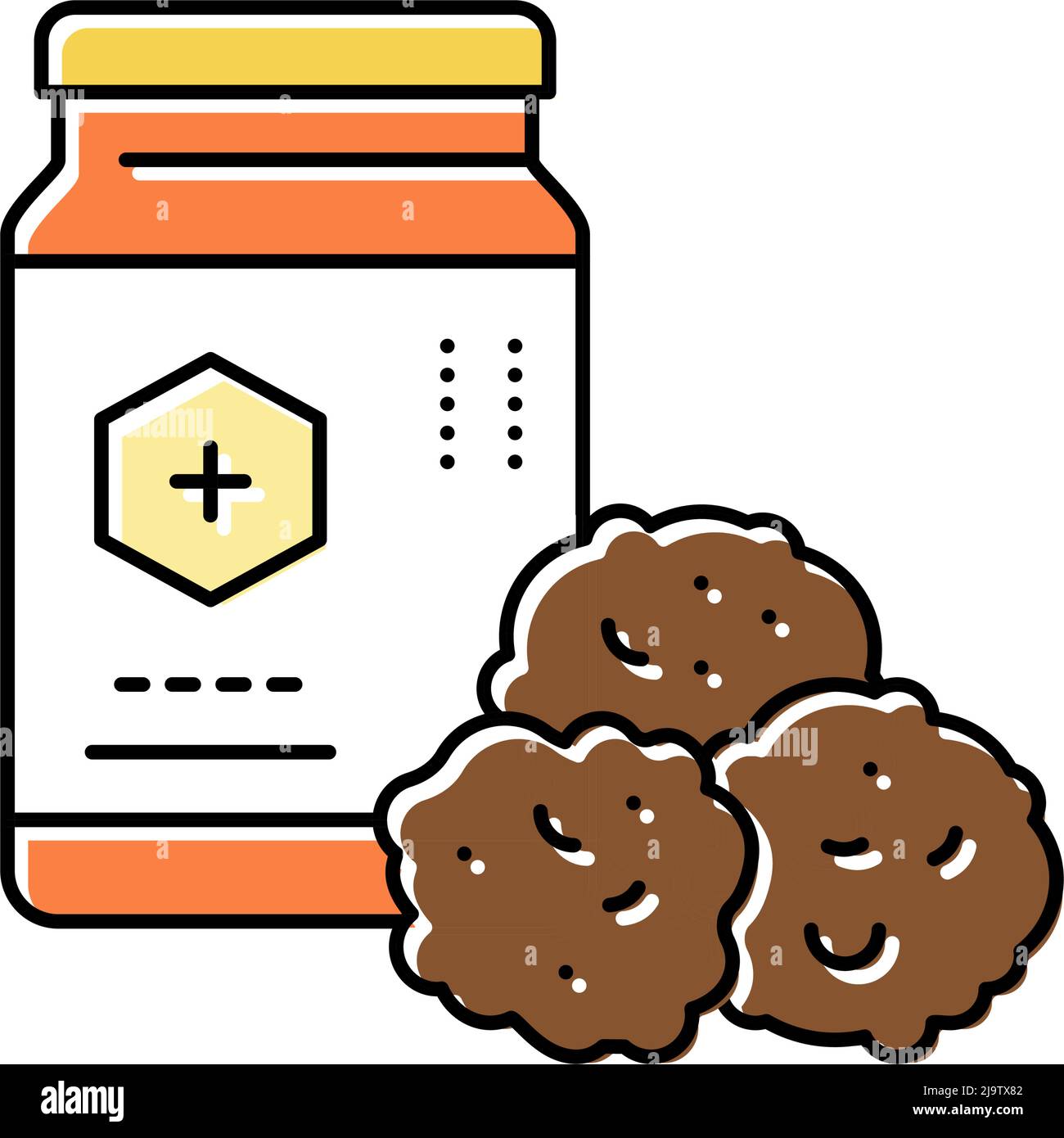 propolis container beekeeping color icon vector illustration Stock ...