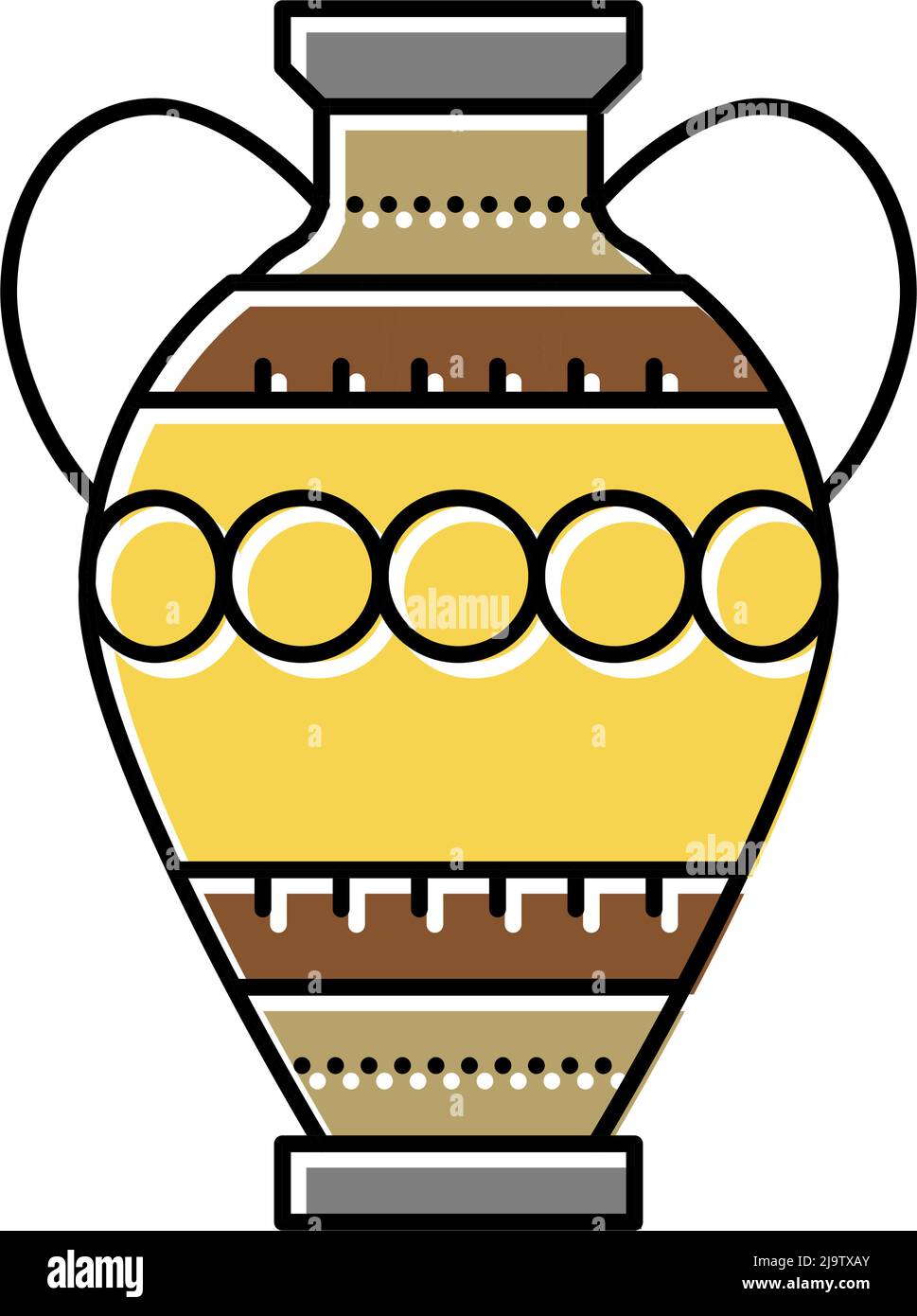 amphora ancient rome color icon vector illustration Stock Vector Image ...