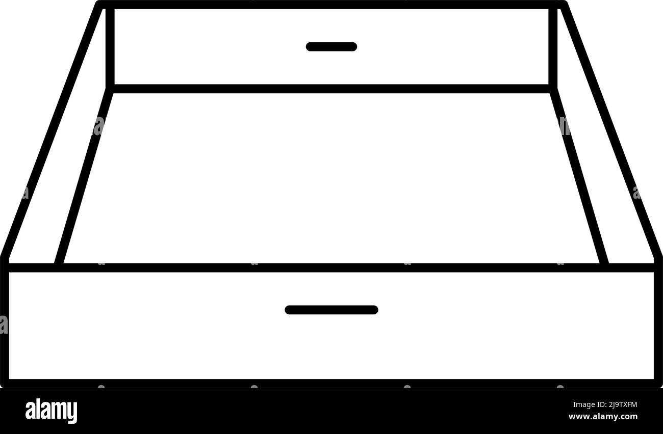 wood tray line icon vector illustration Stock Vector Image & Art - Alamy